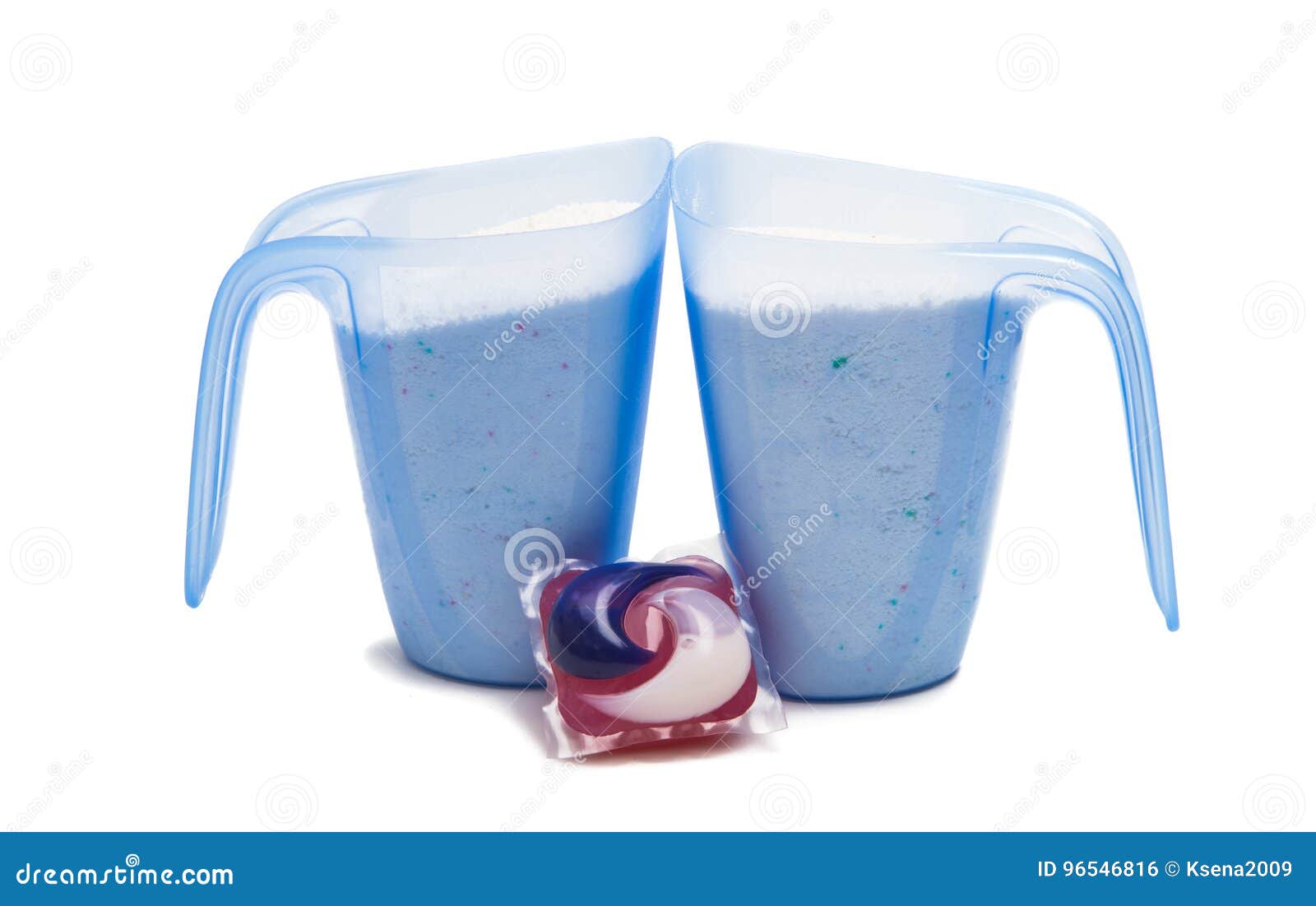 Measuring Cup with Washing Powder Isolated Stock Photo - Image of ...