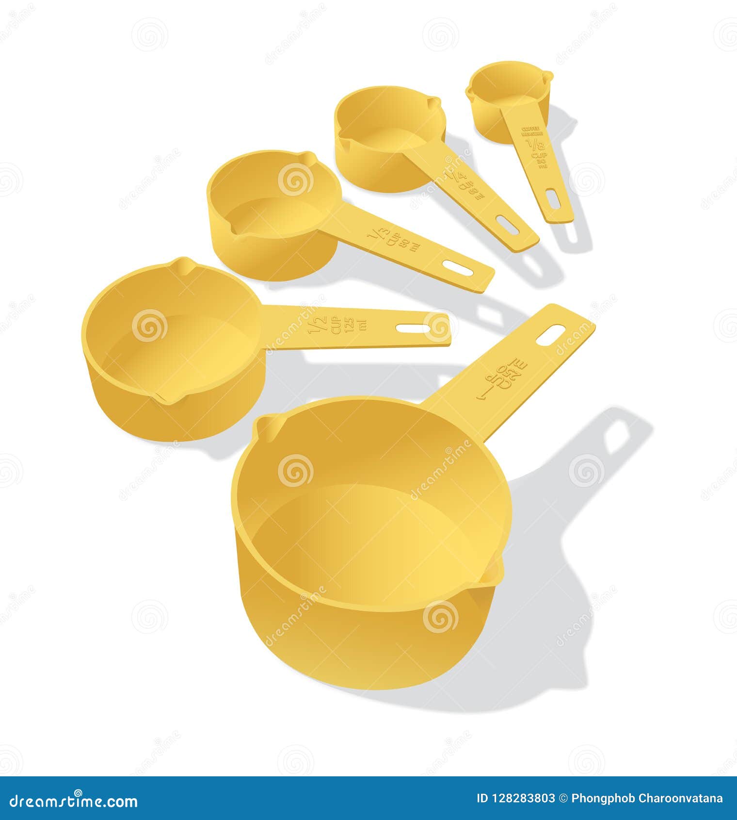 Measuring Cups Cartoon Vector | CartoonDealer.com #128283803
