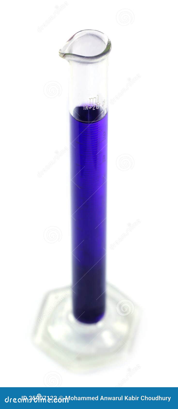 Measuring Cylinder with Liquid Chemical Stock Photo - Image of pipe ...