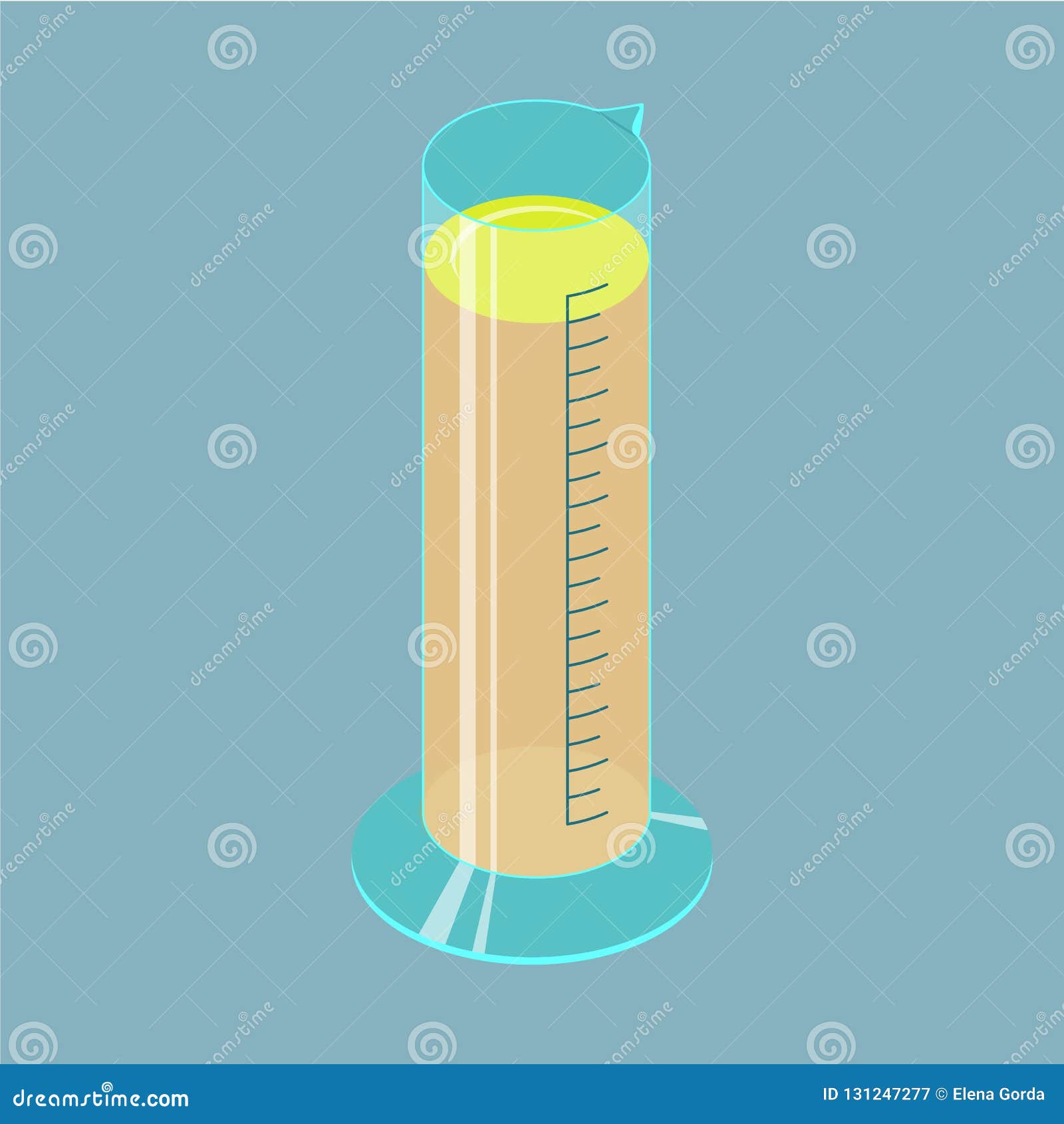Measuring Cylinder Vector Isometric Icon Stock Vector - Illustration of ...