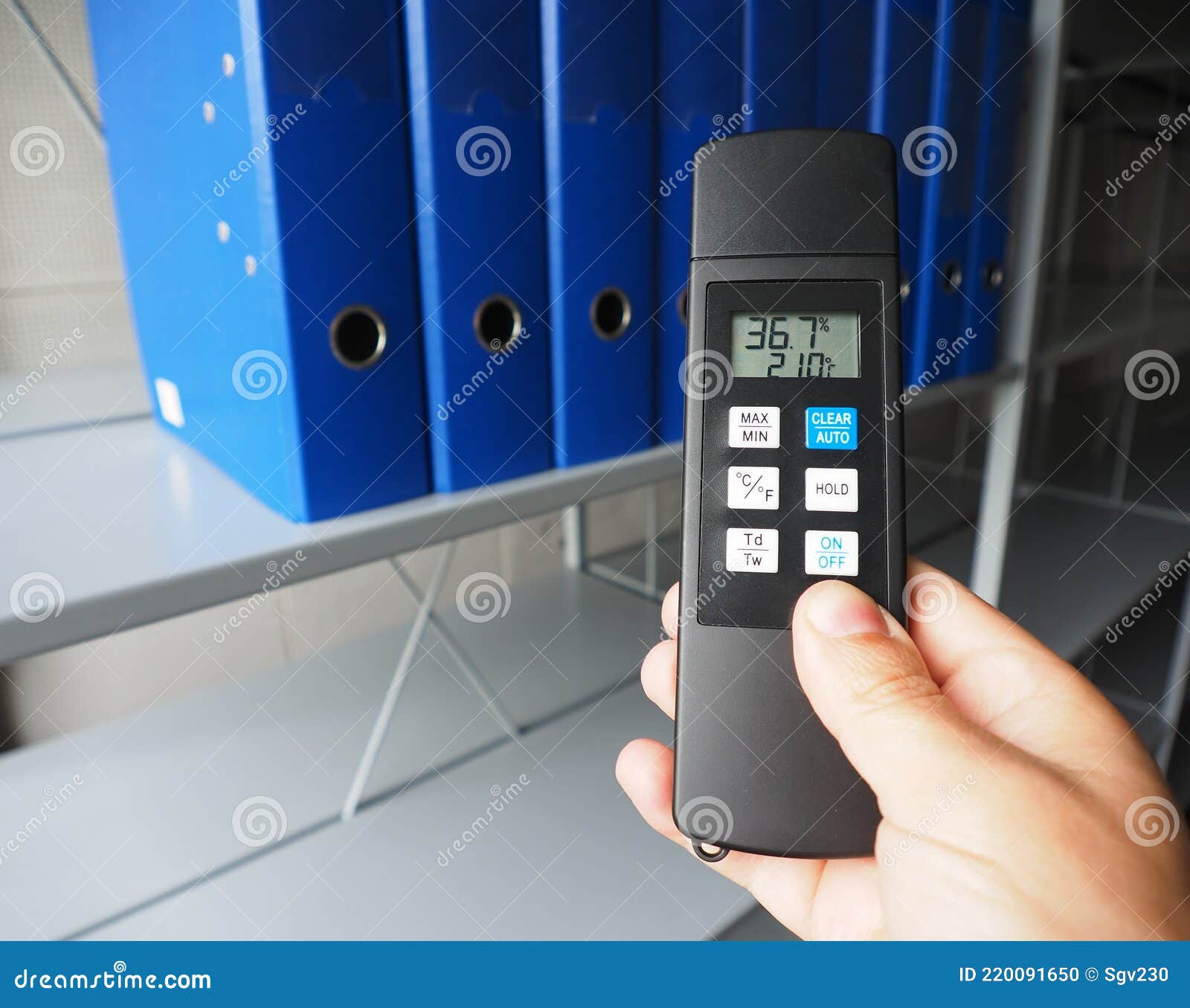 Measuring Device for Humidity and Temperature Control Stock Photo ...
