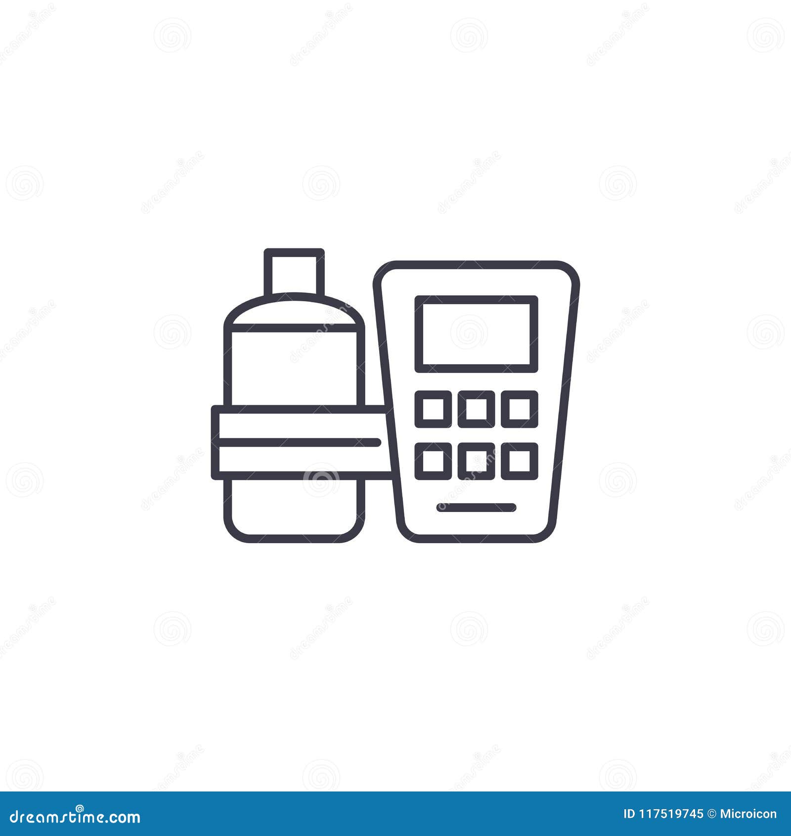 Measuring Device System Linear Icon Concept. Measuring Device System ...