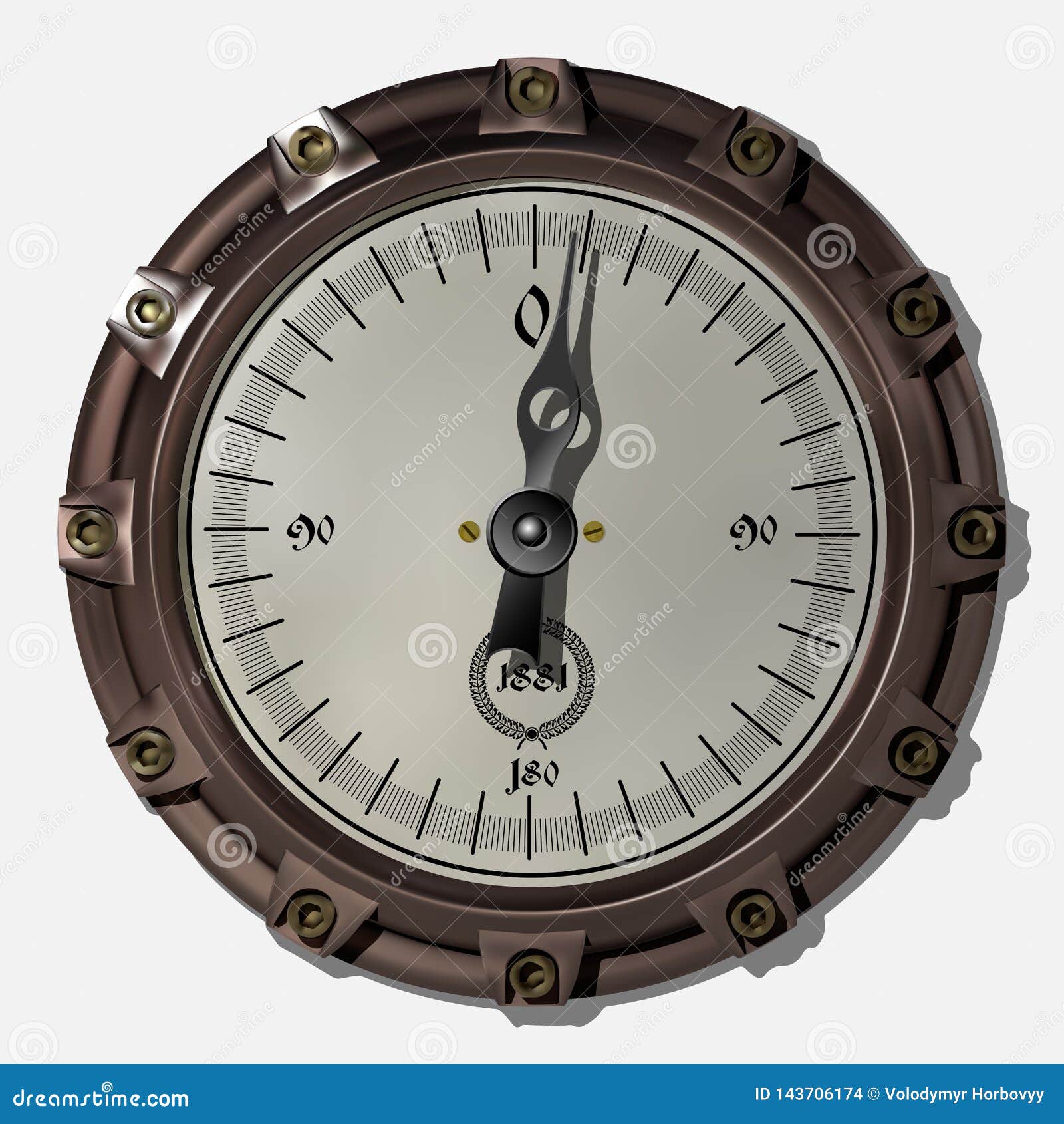 Measuring device vector stock vector. Illustration of dial - 143706174