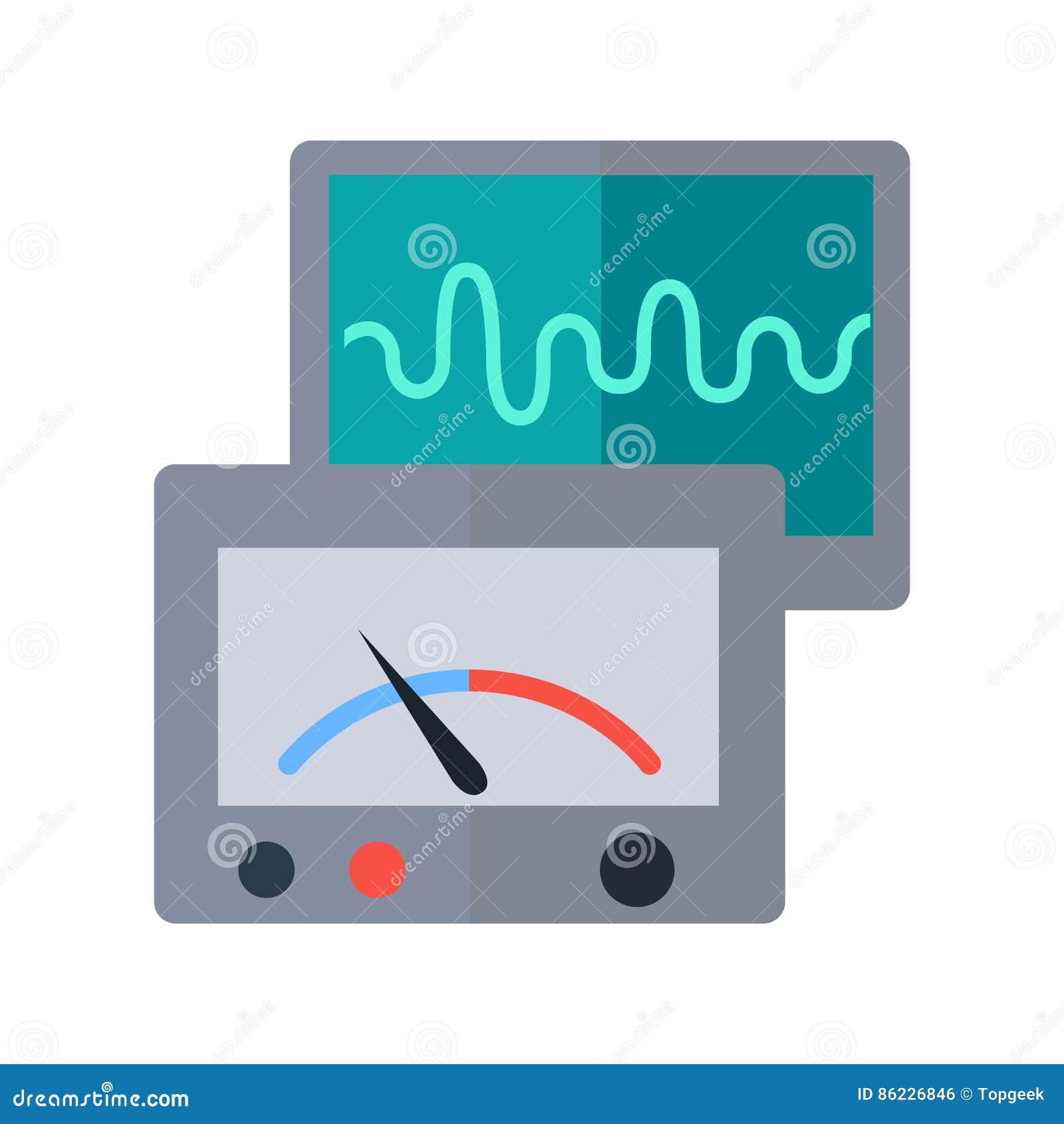 Measuring Device Vector Illustration in Flat Style Stock Vector ...