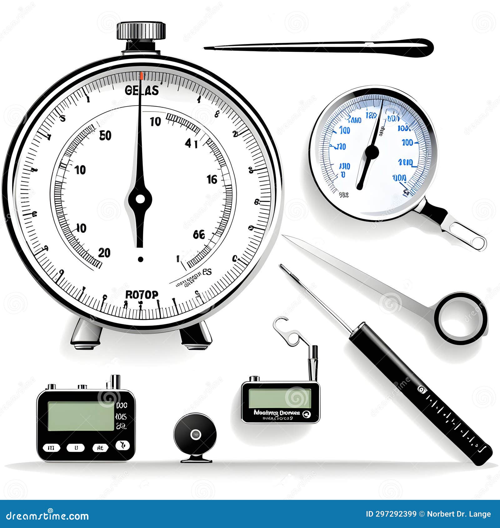 Measuring Devices And Scales Cartoon Vector | CartoonDealer.com #217566501