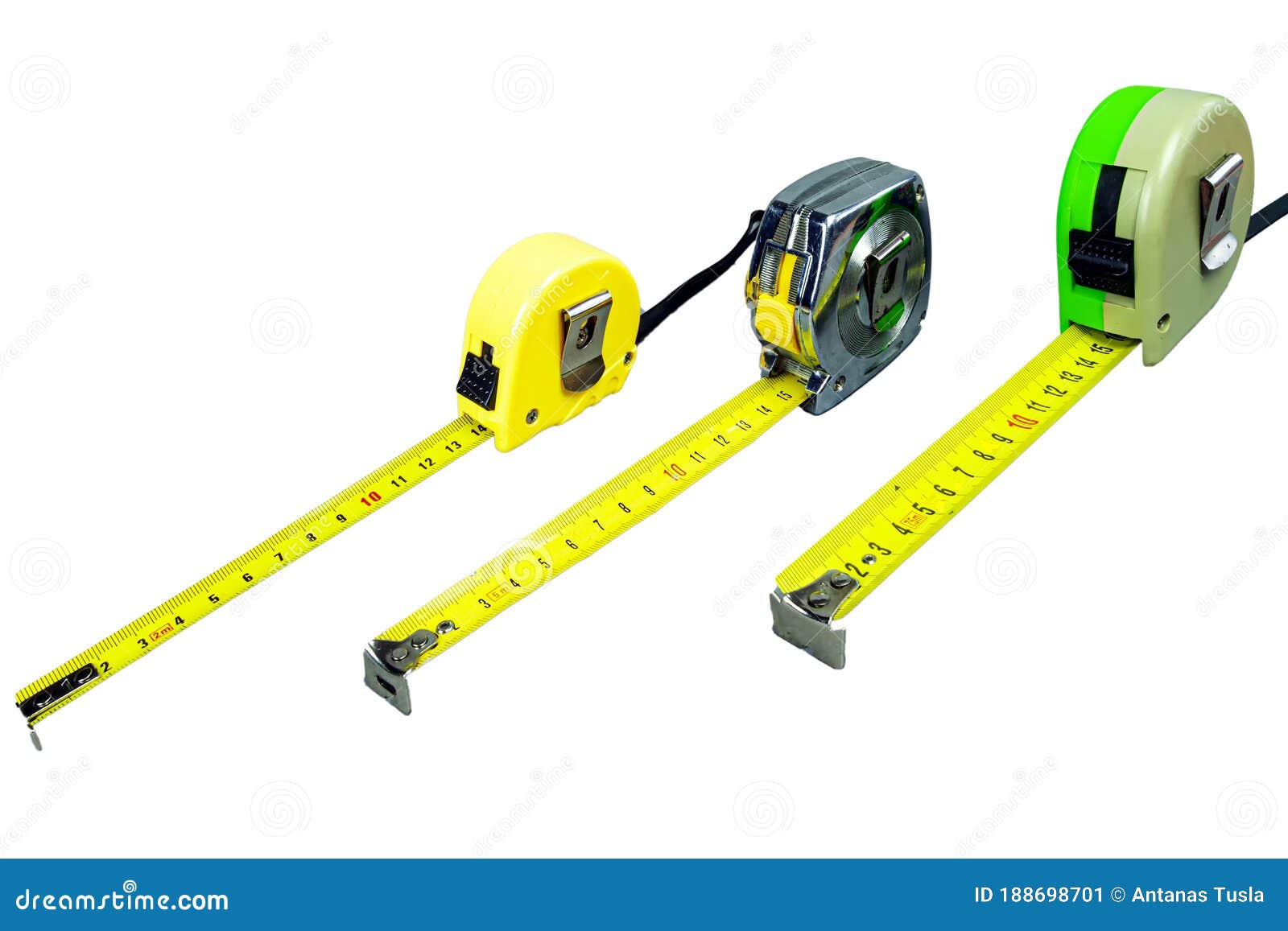 Measuring Devices Reels, Different Sizes Insulated Stock Image - Image ...