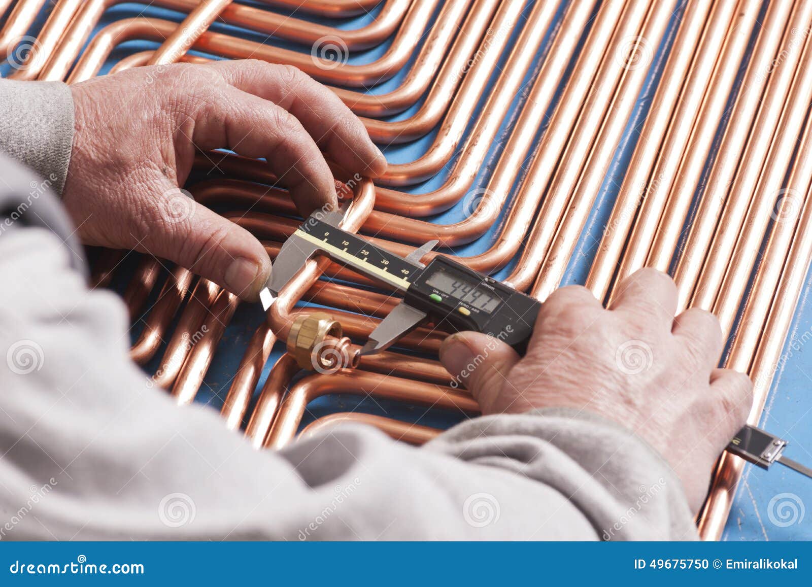 Measuring by Electronic Slide Gauge Stock Photo - Image of industry ...