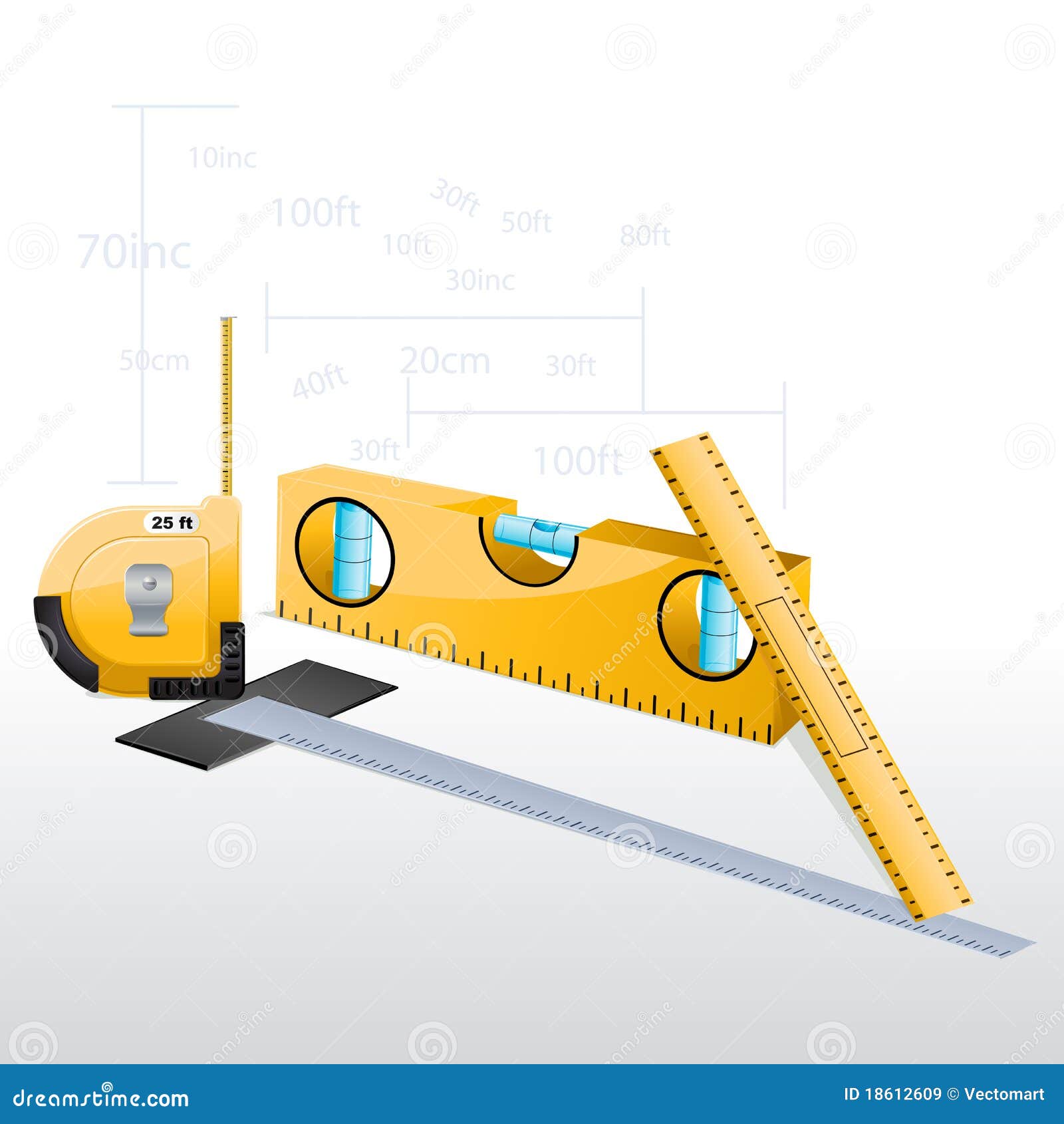 Measuring Equipment stock vector. Illustration of gauge - 18612609