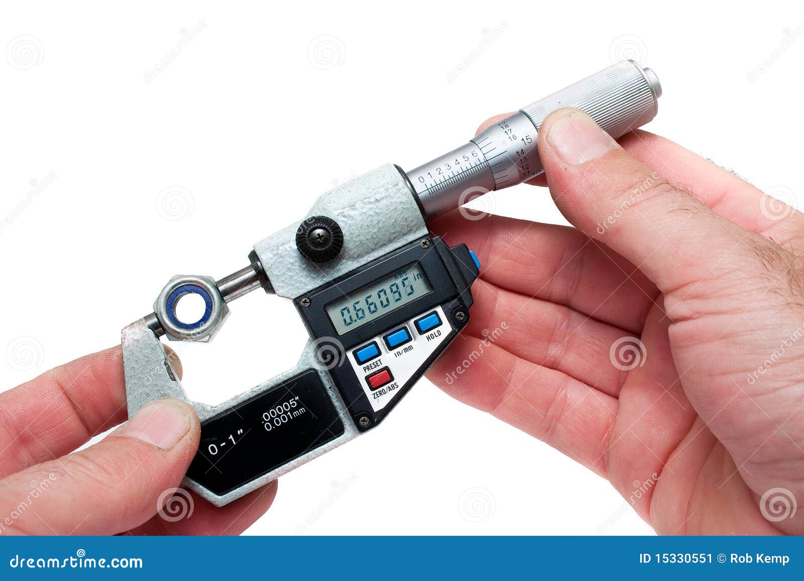 Measuring Equipment Digital Micrometer Stock Image - Image of precise ...