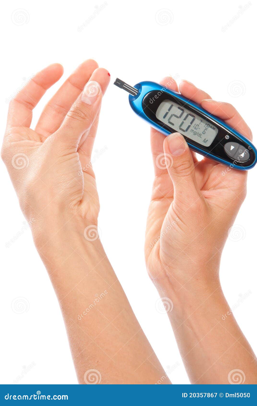 Measuring Glucose Level Blood Test Stock Image - Image of glucometer ...