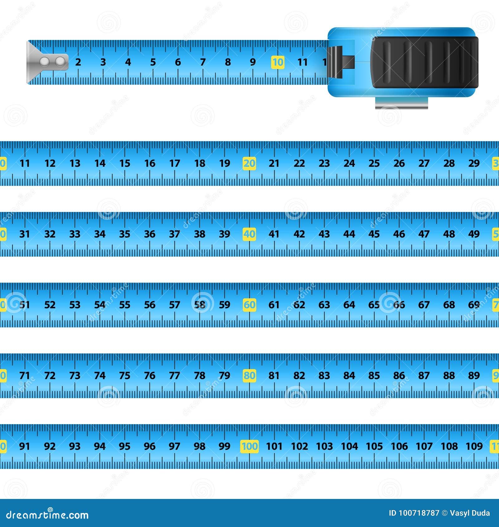 Tape Measure stock vector. Illustration of measure, dieting - 100718787