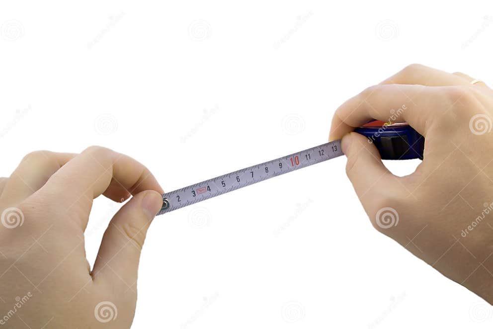 Measuring hands stock image. Image of centimetre, determine - 2076811