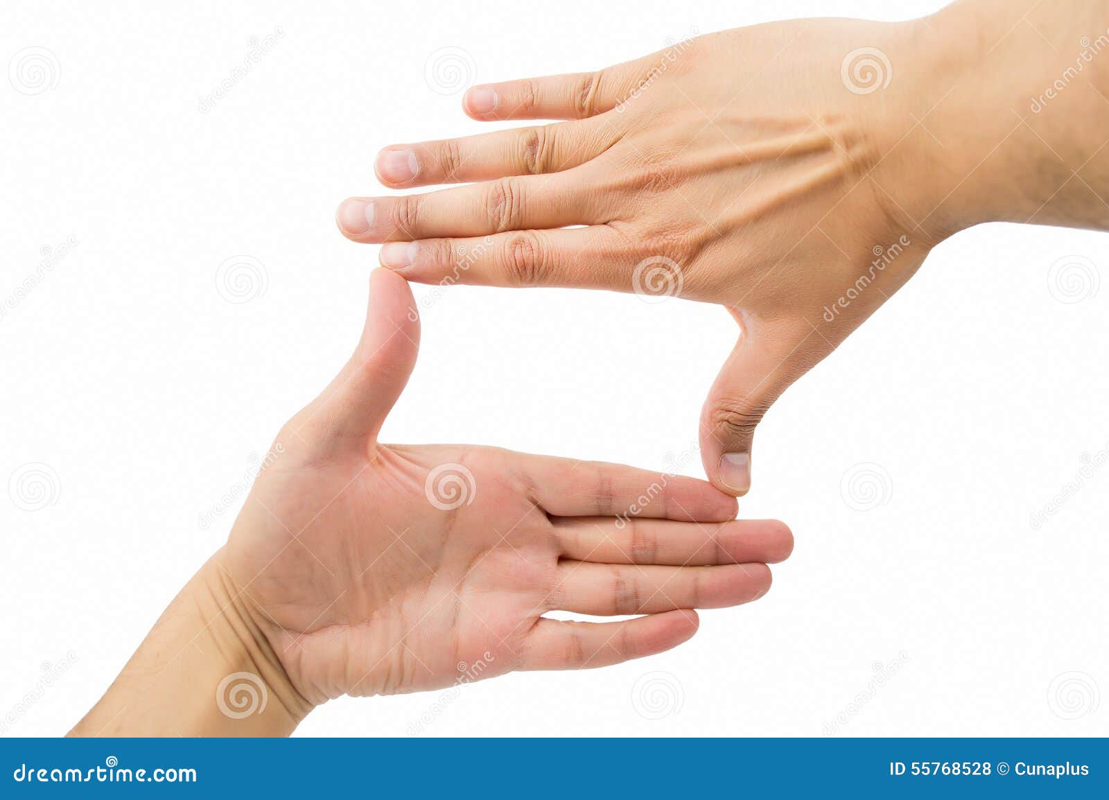 Measuring with hands stock photo. Image of design, male - 55768528