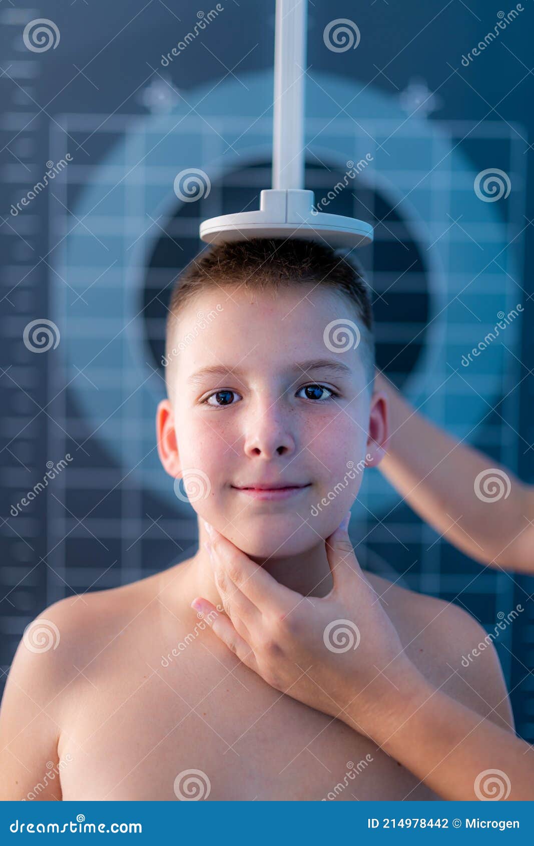 Measuring Height of Children, Auxologic Anthropometry Stock Photo ...
