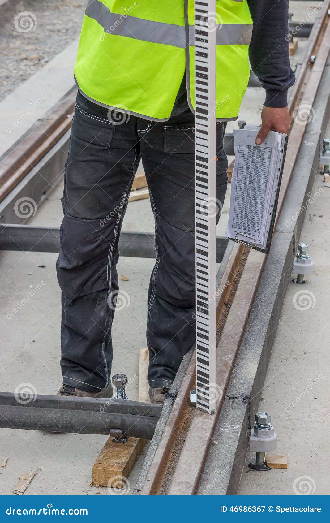 Measuring Height by Optical Levelling Stock Image - Image of measuring ...