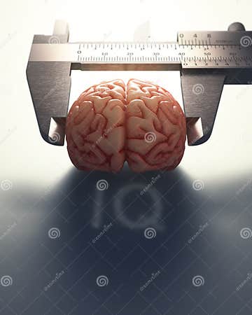 Measuring the Human Intelligence Stock Illustration - Illustration of ...