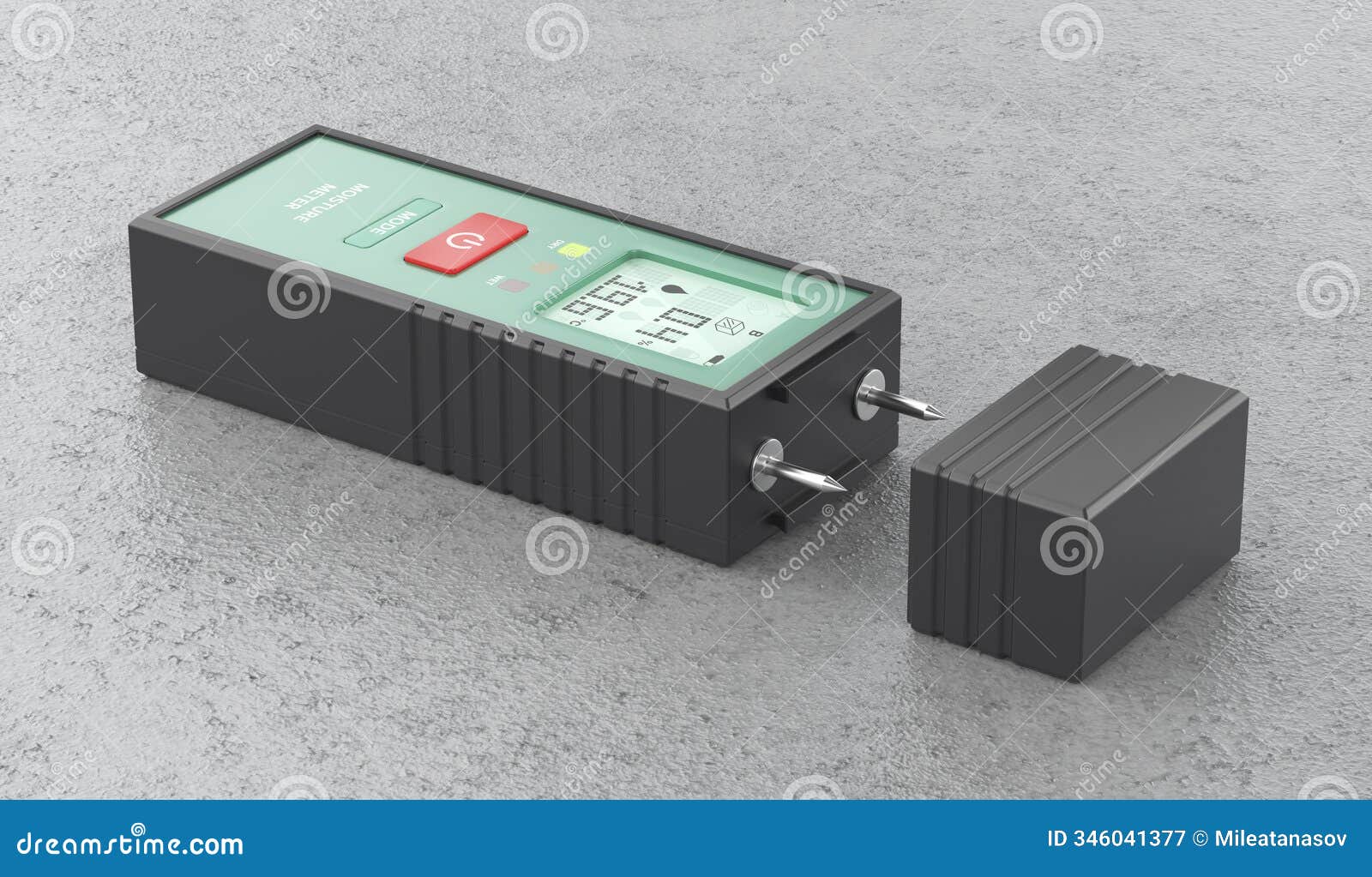 Measuring Humidity of Concrete with Moisture Meter Stock Illustration ...