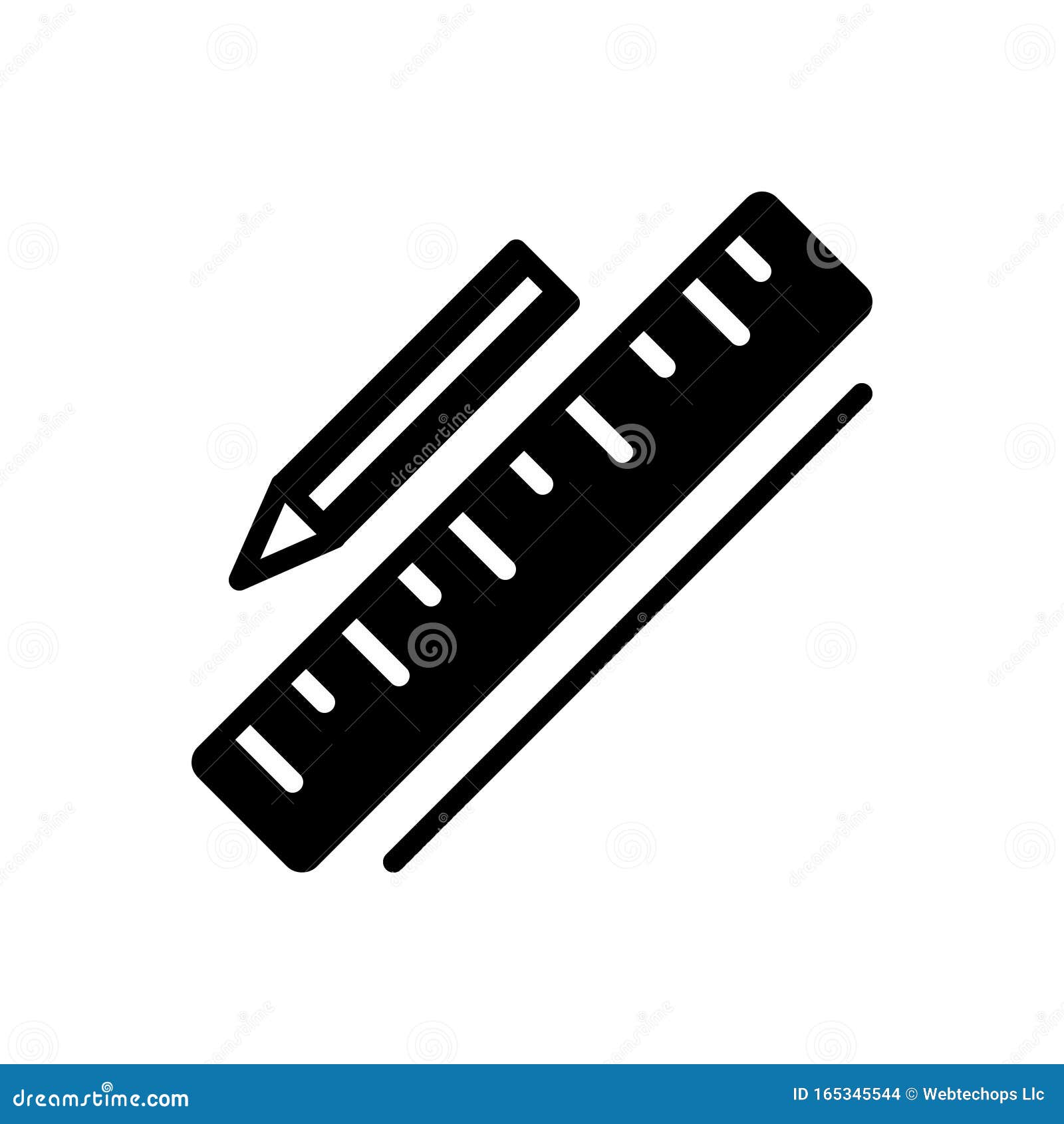 Black Solid Icon for Measuring, Calibrating and Ruler Stock Vector ...