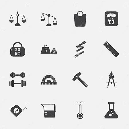Measuring Icons Set.vectorillustration. Stock Vector - Illustration of ...