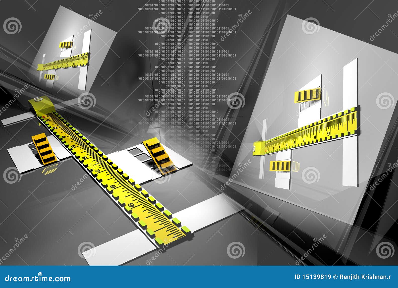 Measuring Instrument, Distance Ruler, School Geometry. Vector ...