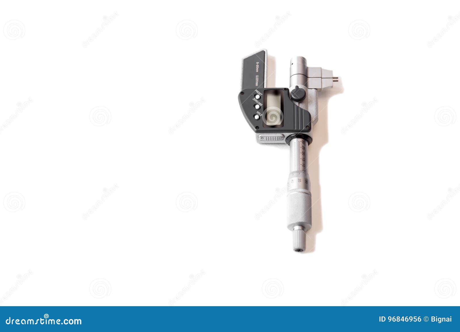 Micrometer Isolated On White Background. Micrometer, Device Used To ...
