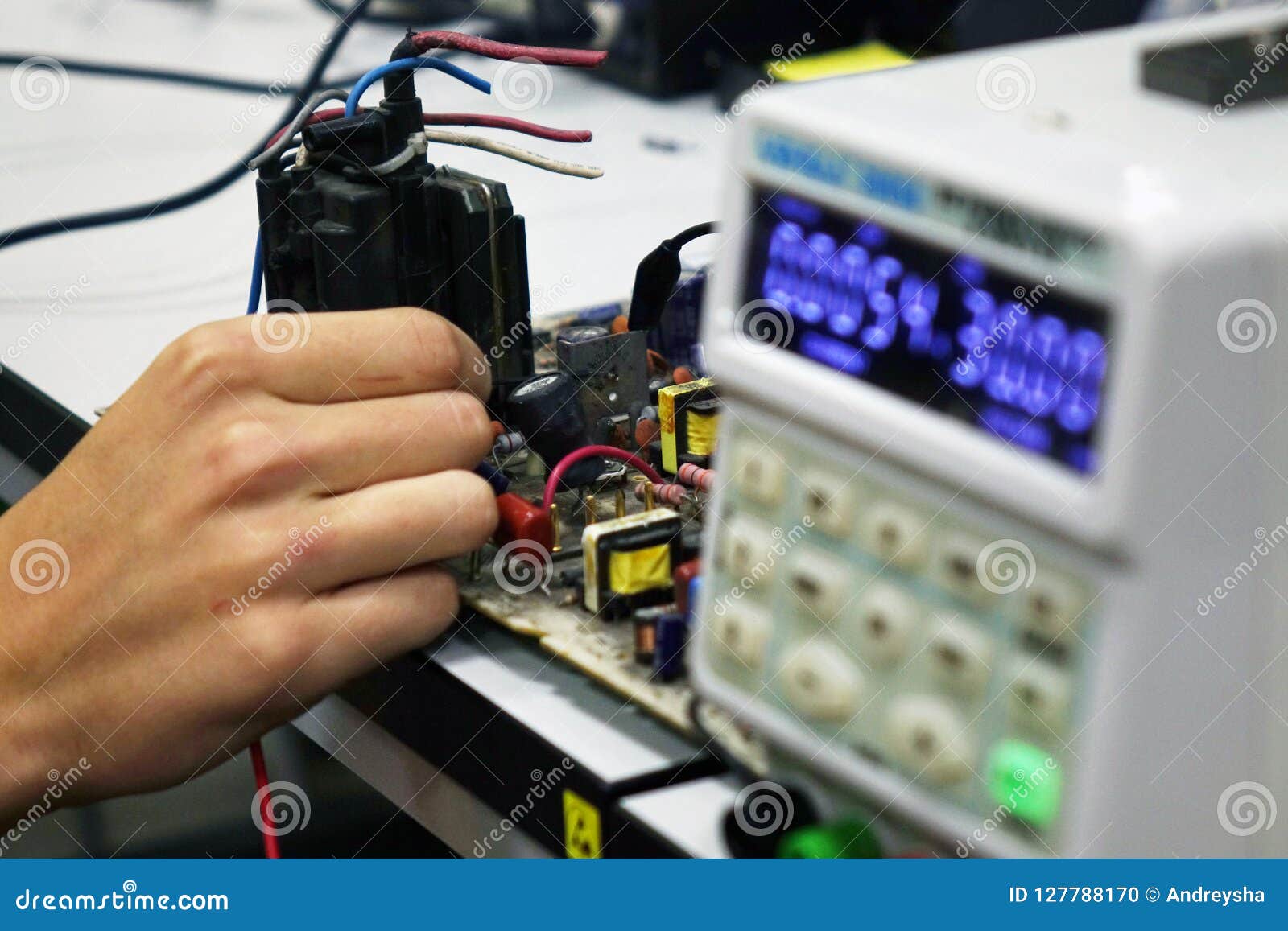 Measuring Instruments in the Engineering Laboratory . Stock Photo ...
