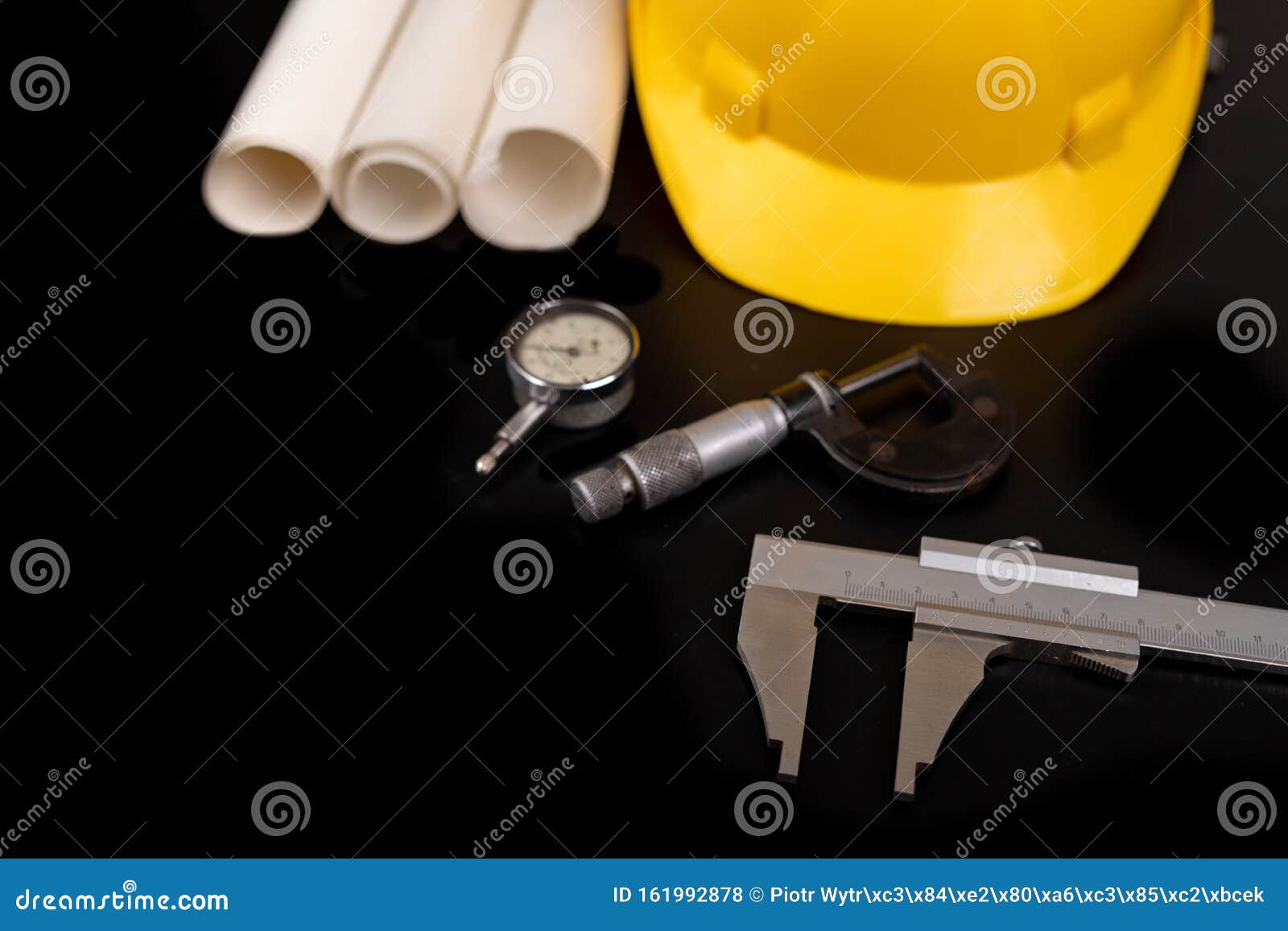 Measuring Instruments, Helmet and Documents. Accessories for an ...