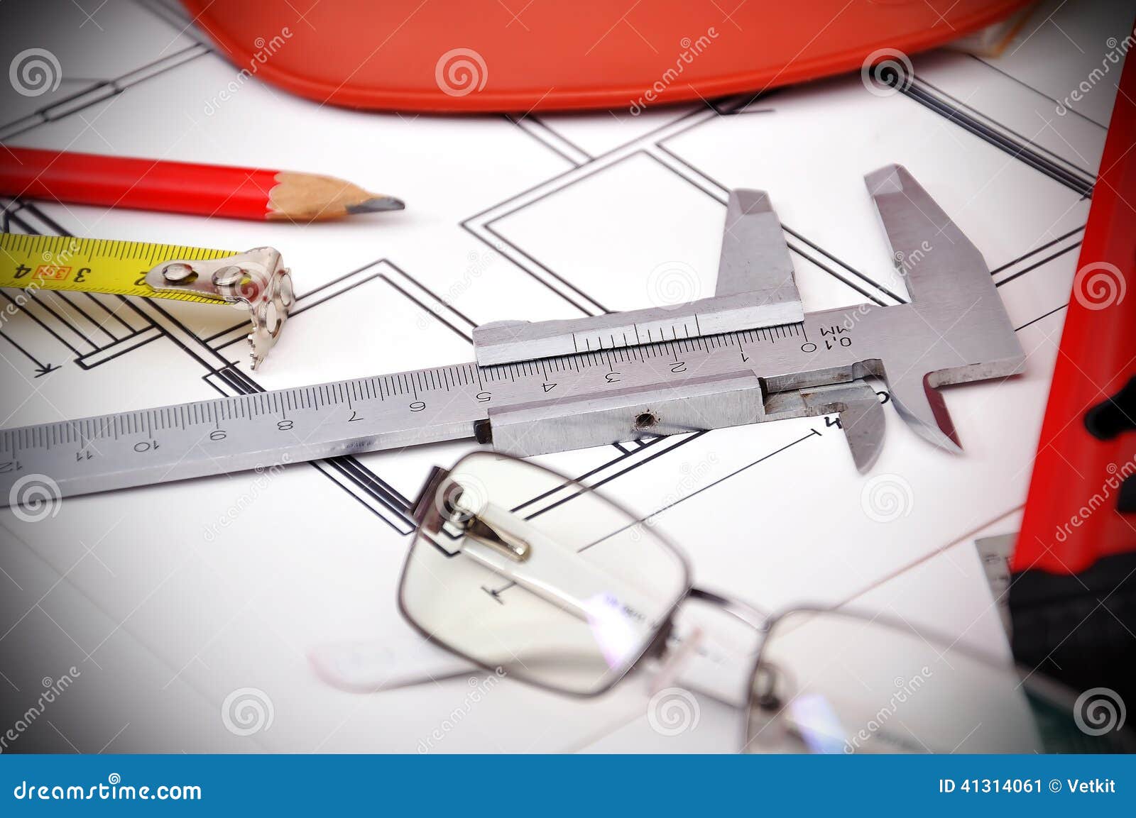 Measuring instruments stock image. Image of perspective - 41314061
