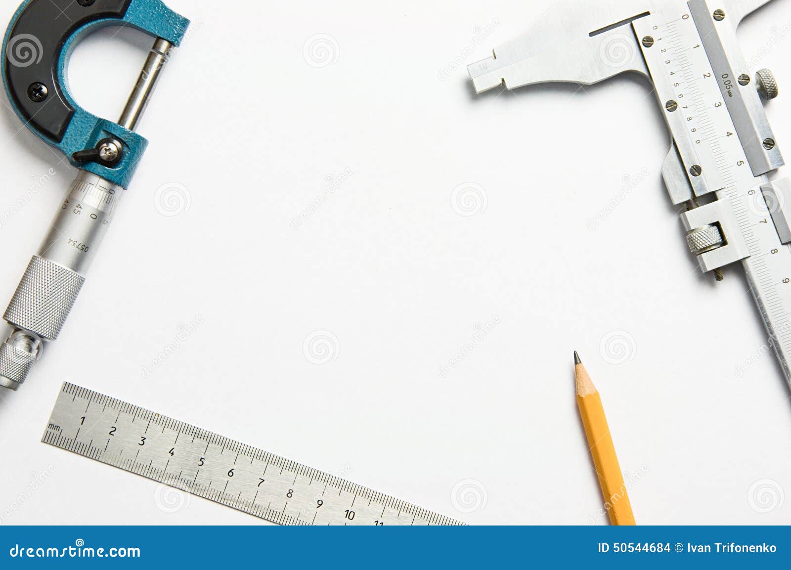 Measuring instruments stock photo. Image of blueprint - 50544684