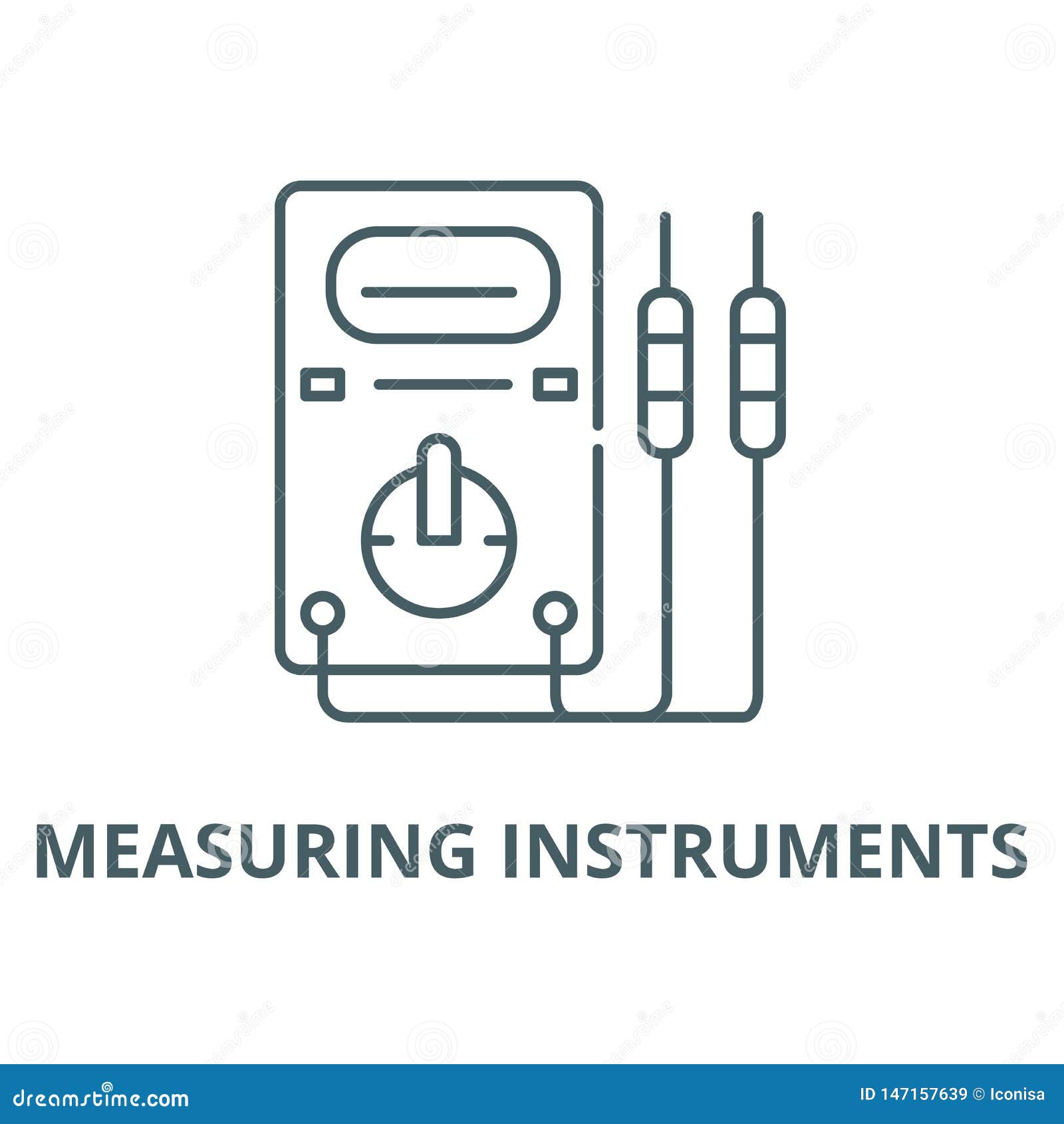 Measuring Instruments Vector Line Icon, Linear Concept, Outline Sign ...