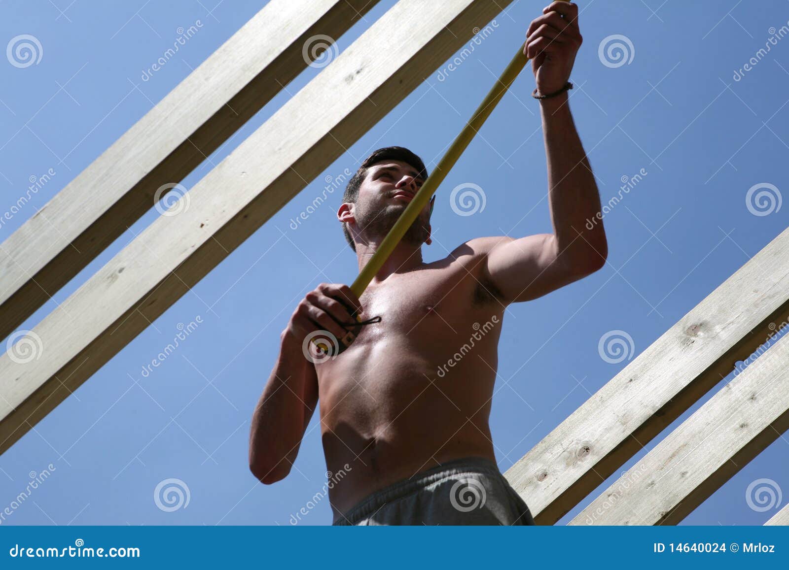 Measuring the Length stock photo. Image of site, building - 14640024