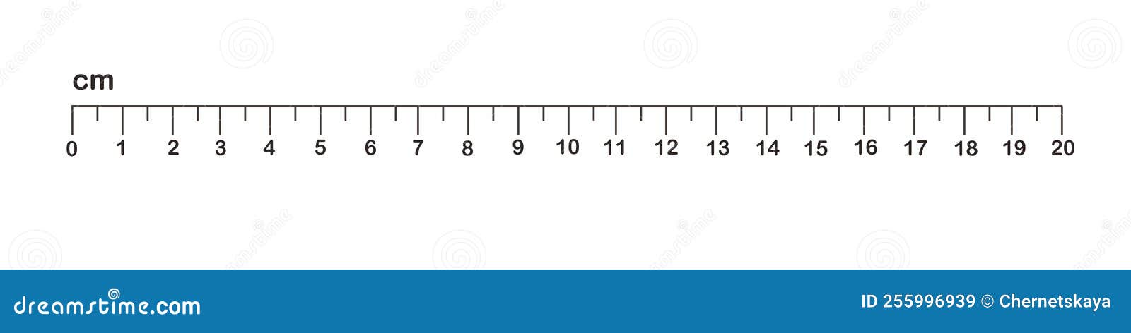 Measuring Length Markings In Centimeters Of Ruler On White Background ...