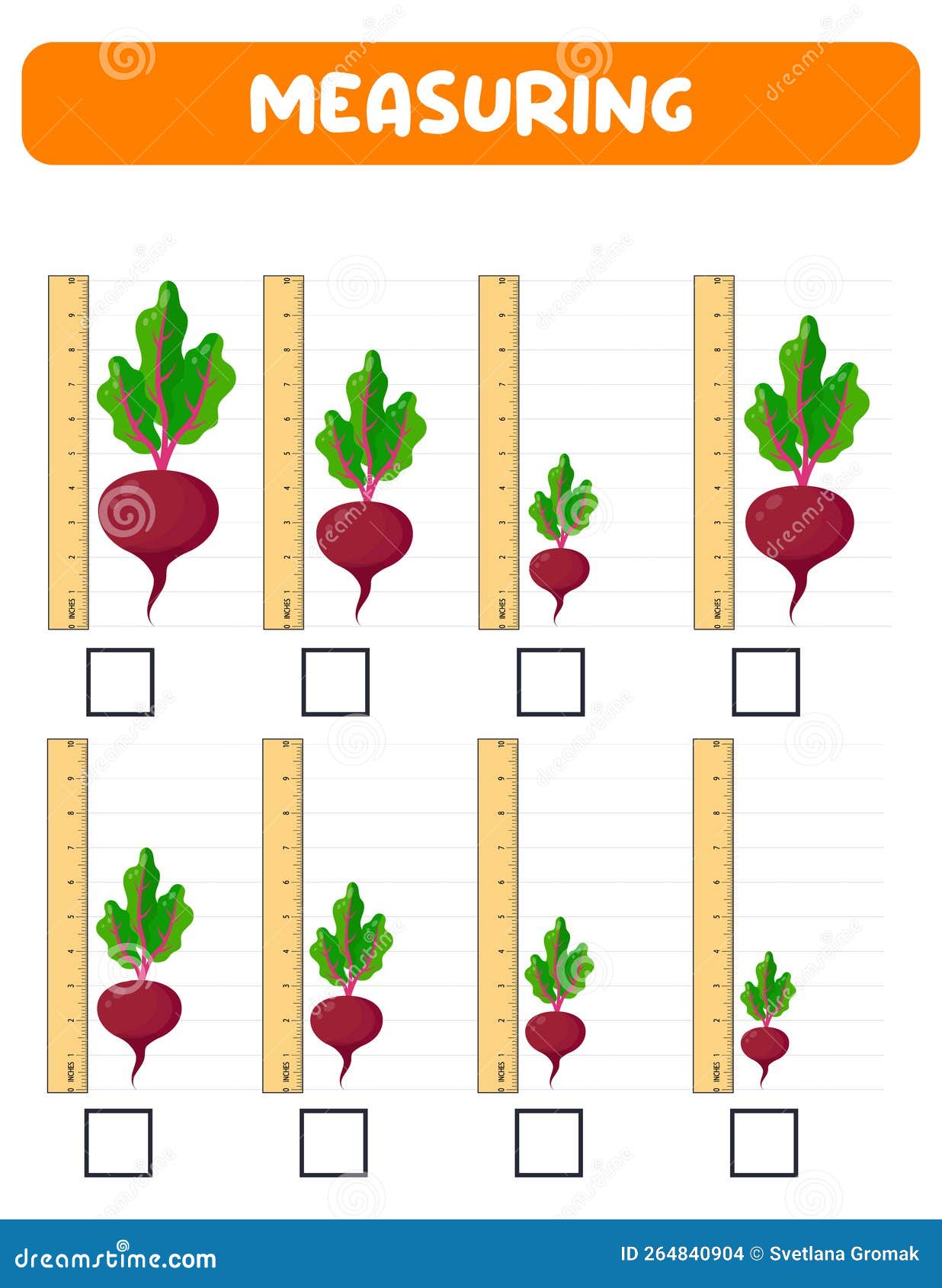Measuring Length with Ruler. Education Developing Worksheet. Game for ...
