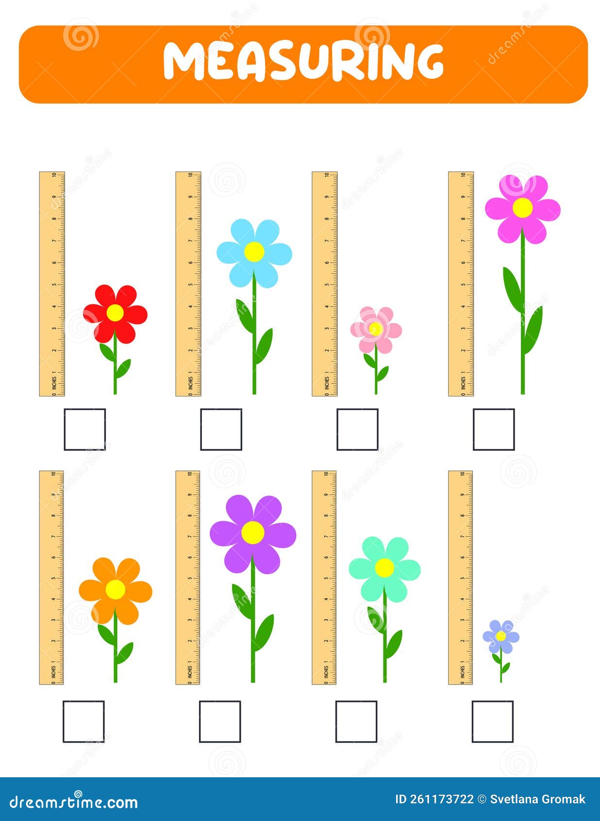 Measuring Length with Ruler. Education Developing Worksheet. Game for ...