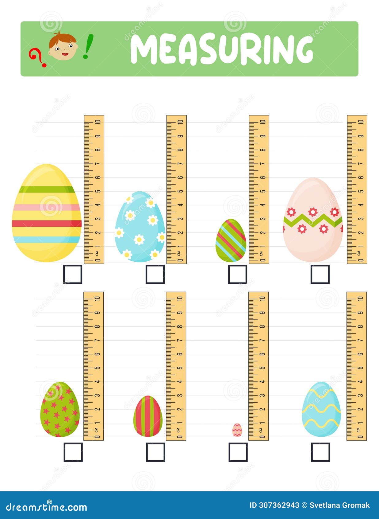 Measuring Length with Ruler. Education Developing Worksheet. Game for ...