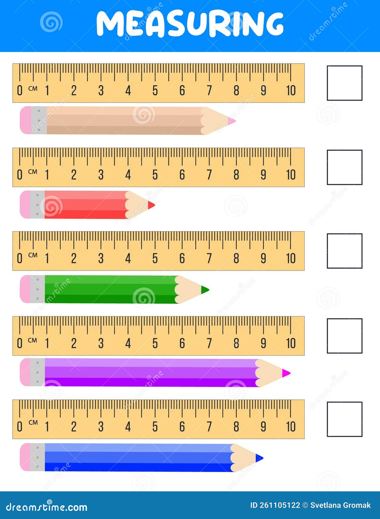 Measuring Length with Ruler. Education Developing Worksheet. Game for ...
