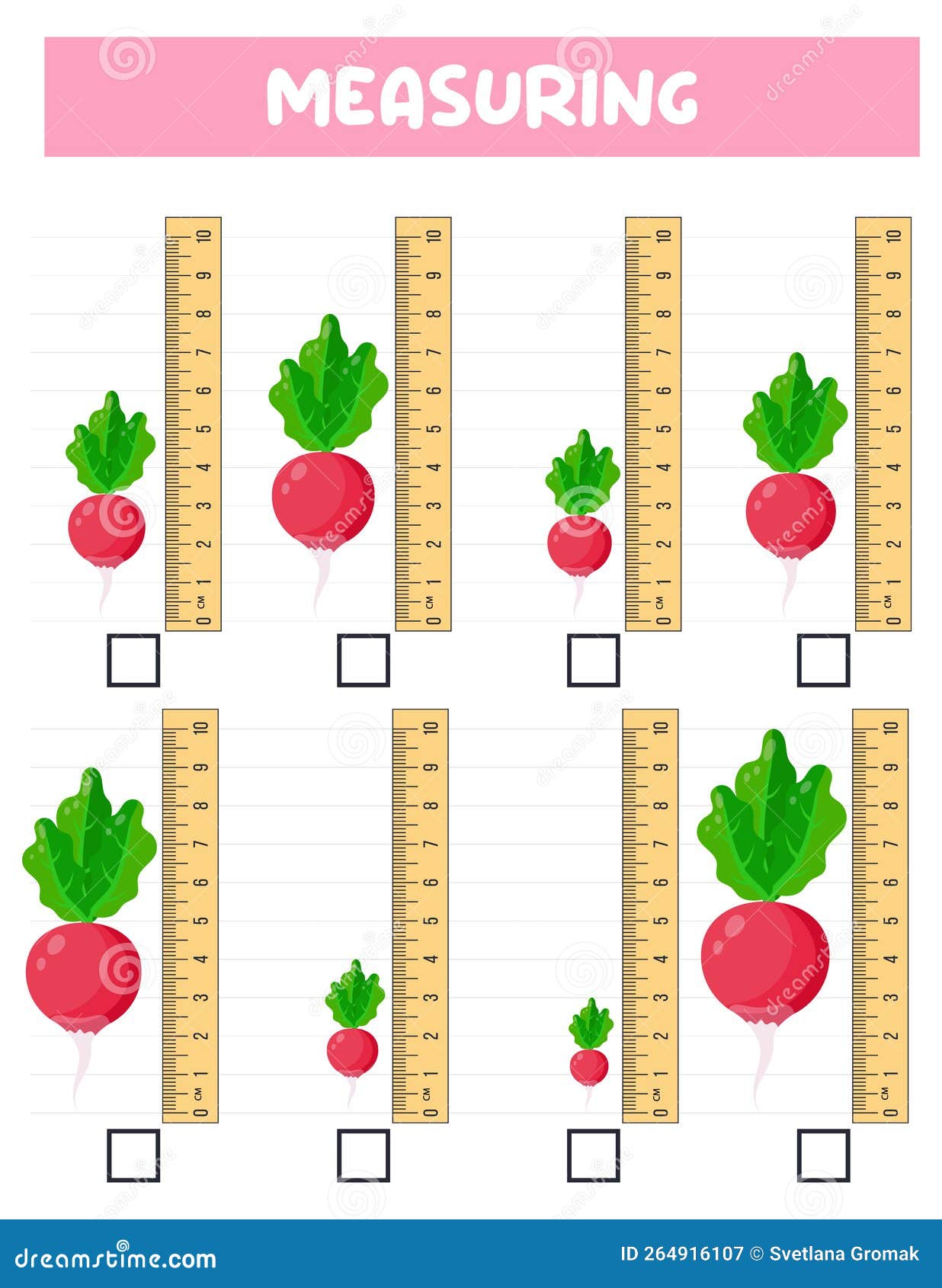 Measuring Length with Ruler. Education Developing Worksheet. Game for ...