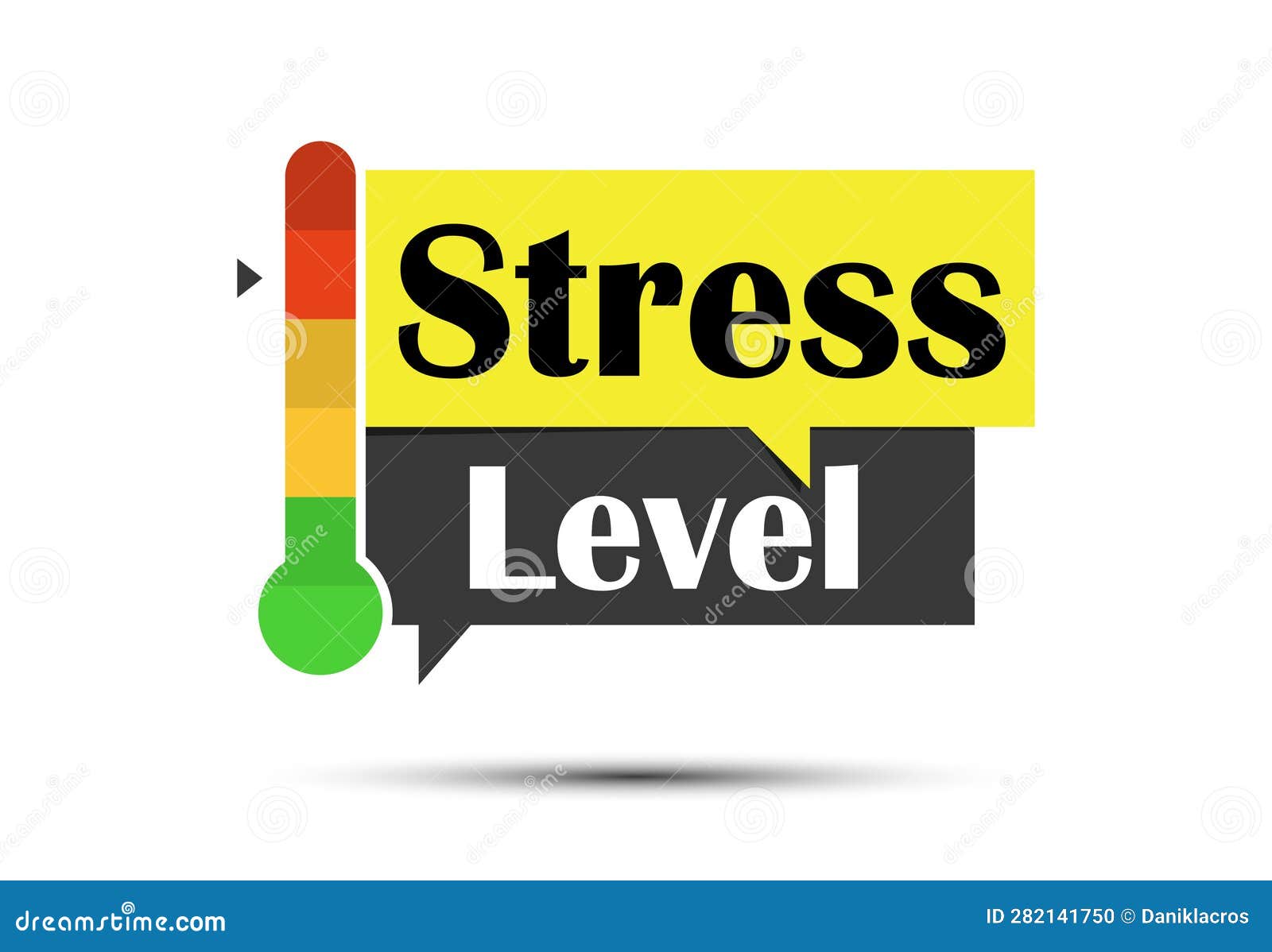 Measuring the Level of Stress in People. Nice Speech Bubble with an ...