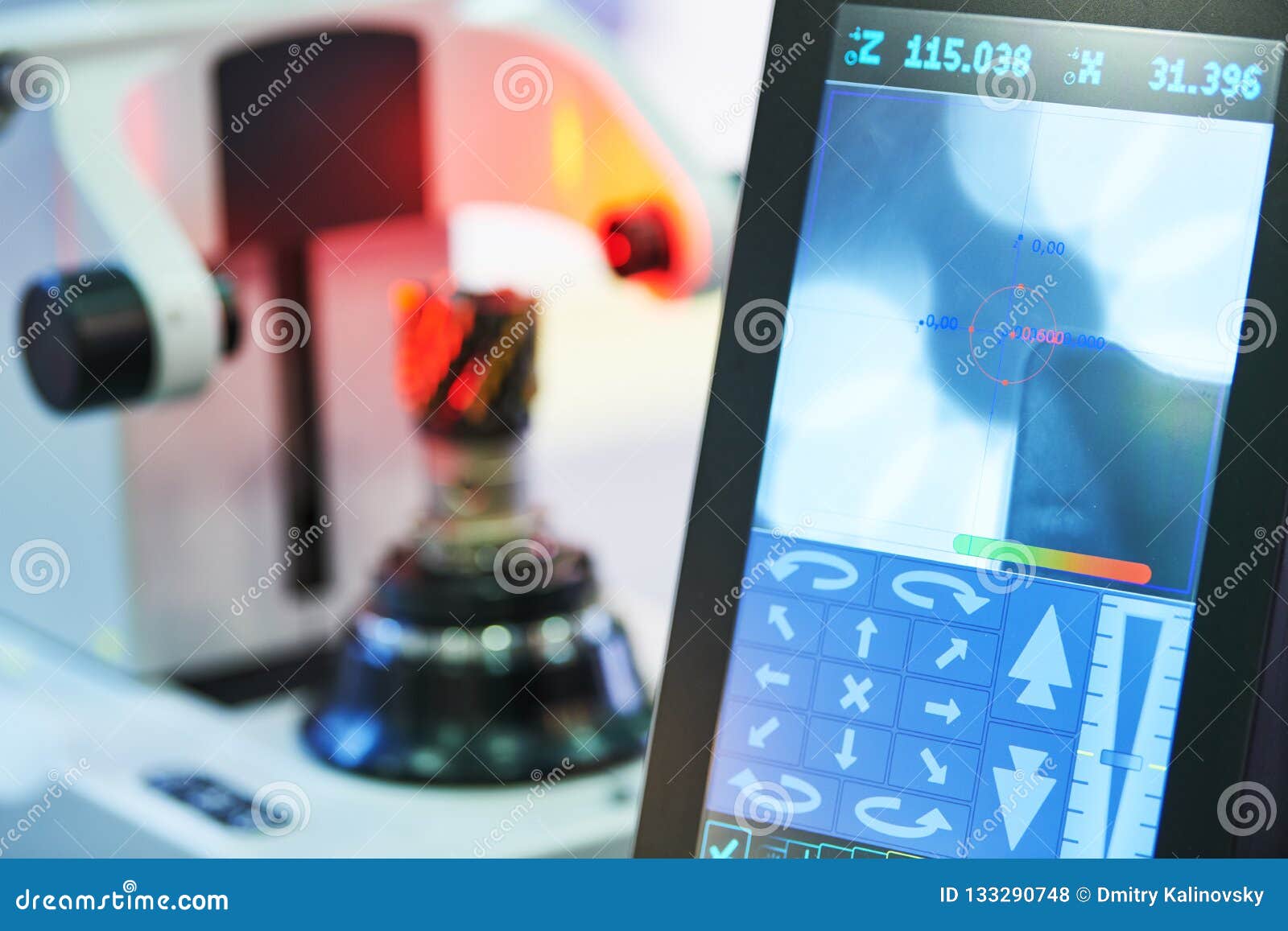 Measuring Machine for Cutting Tool Inspection in Metalwork Stock Photo ...