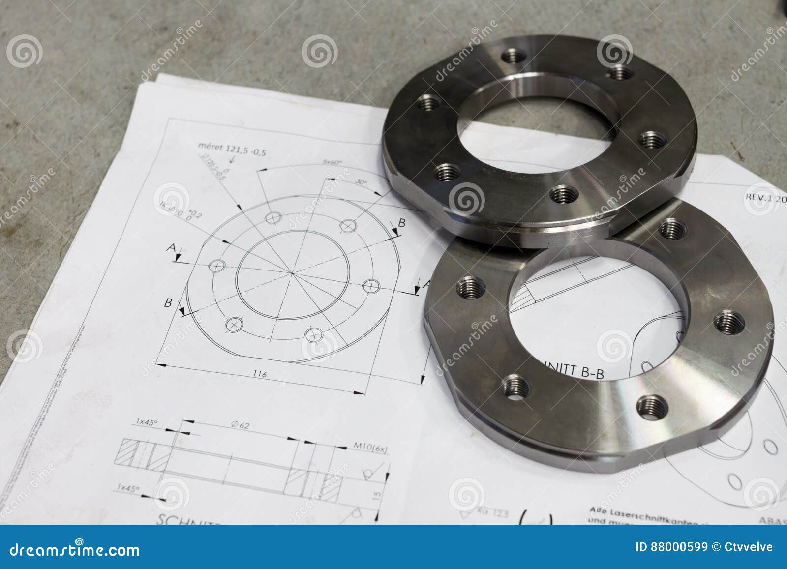 Measuring metal component stock image. Image of engineer - 88000599