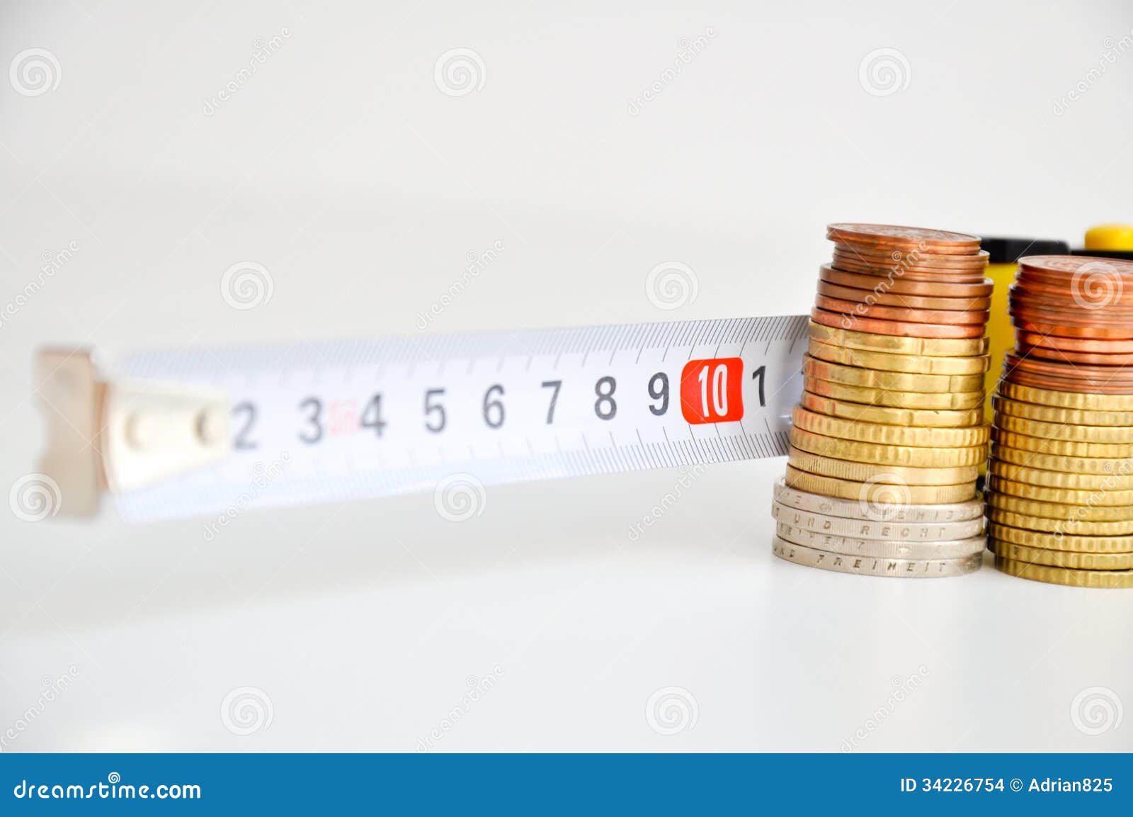 Measuring money growth stock photo. Image of bank, measure - 34226754