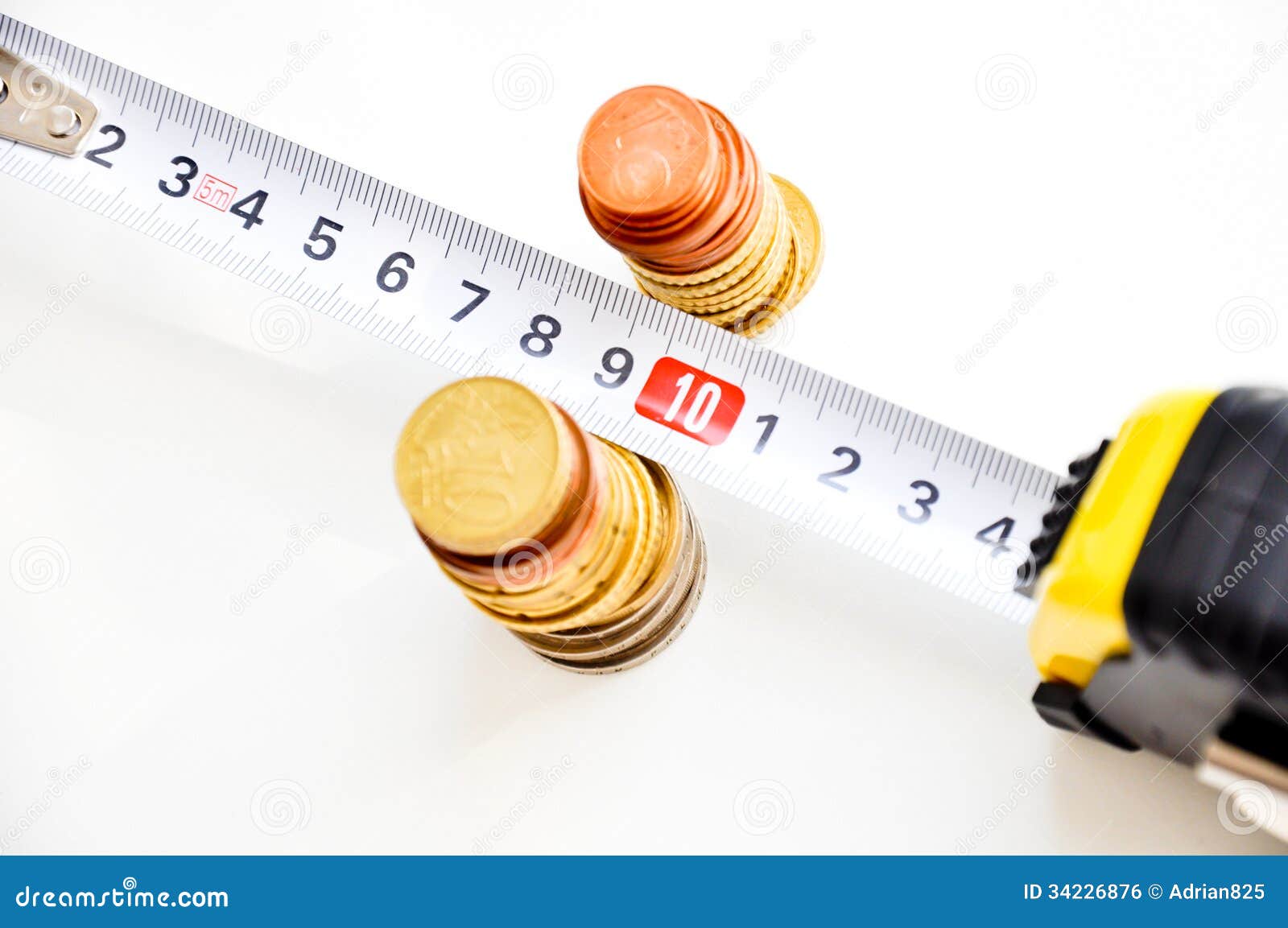 Measuring money growth stock photo. Image of interest - 34226876