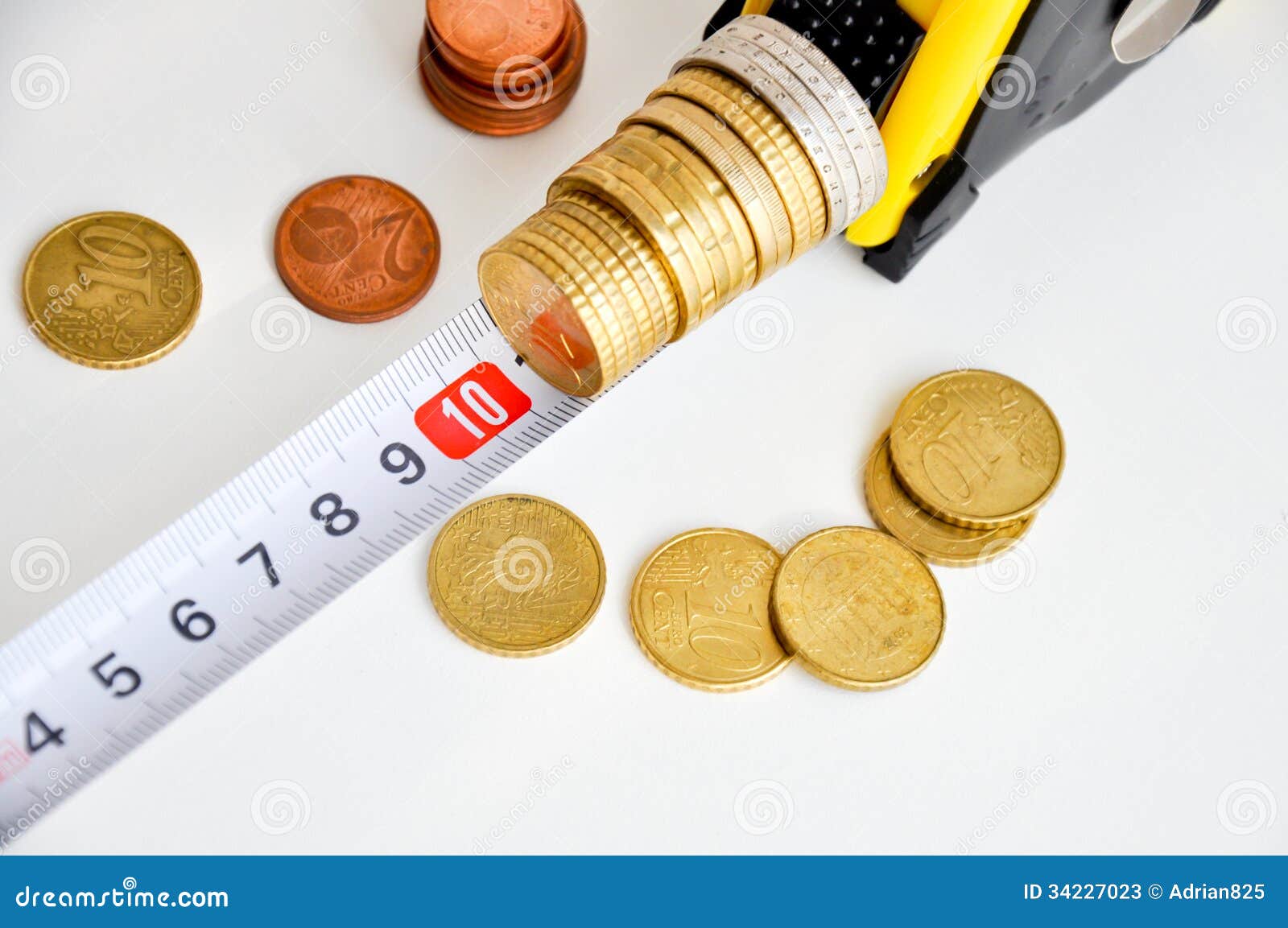 Measuring money growth stock image. Image of interest - 34227023