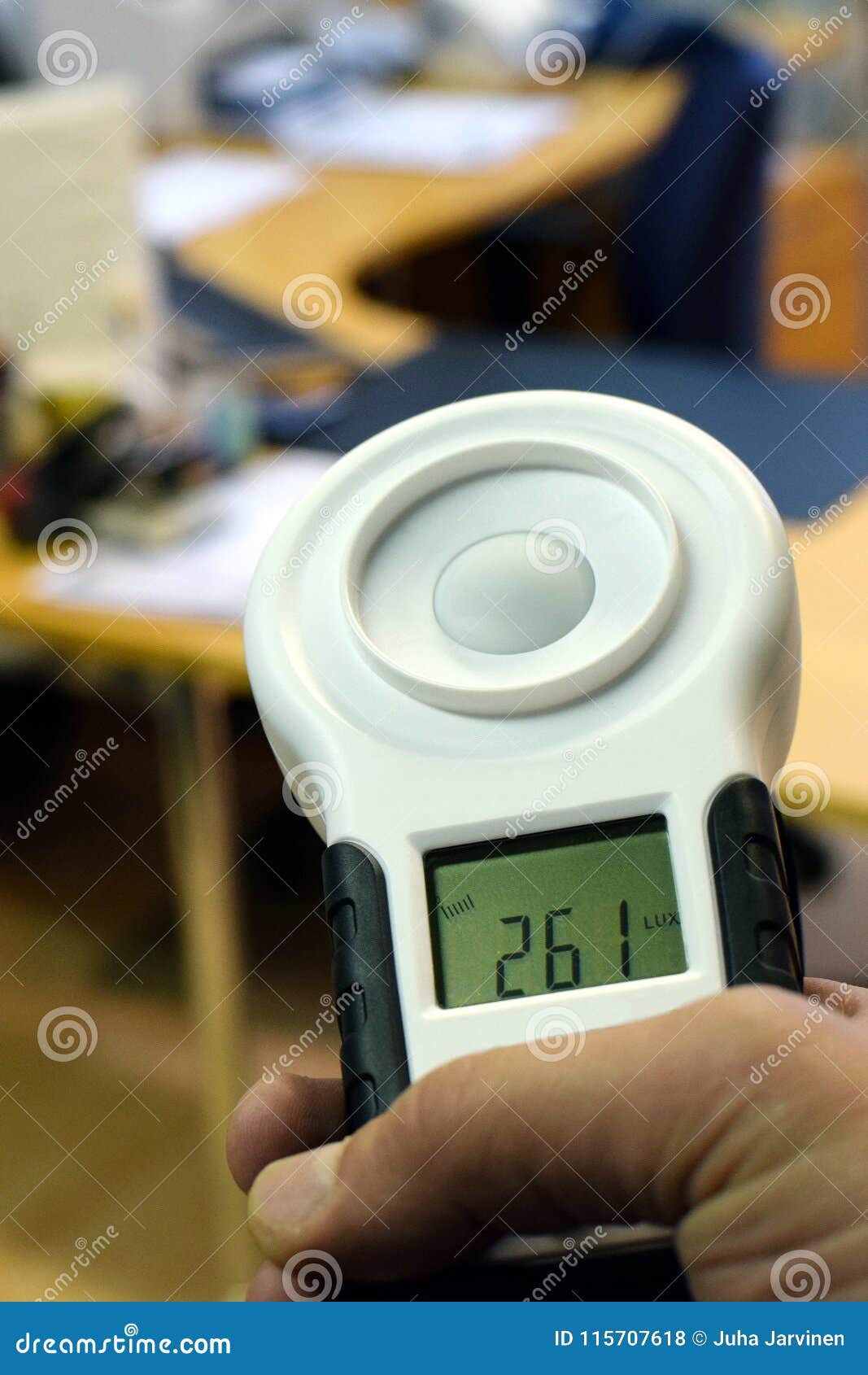 Measuring office lighting stock photo. Image of equipment - 115707618