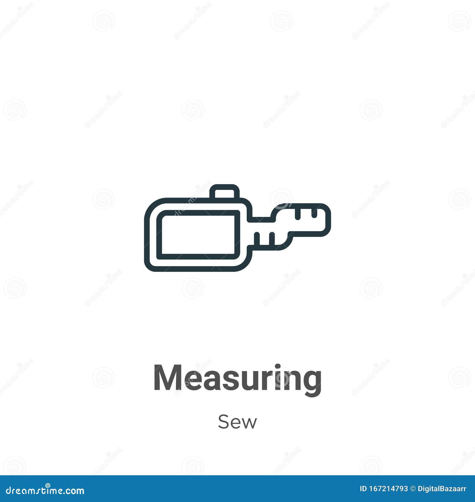 Measuring Outline Vector Icon. Thin Line Black Measuring Icon, Flat ...
