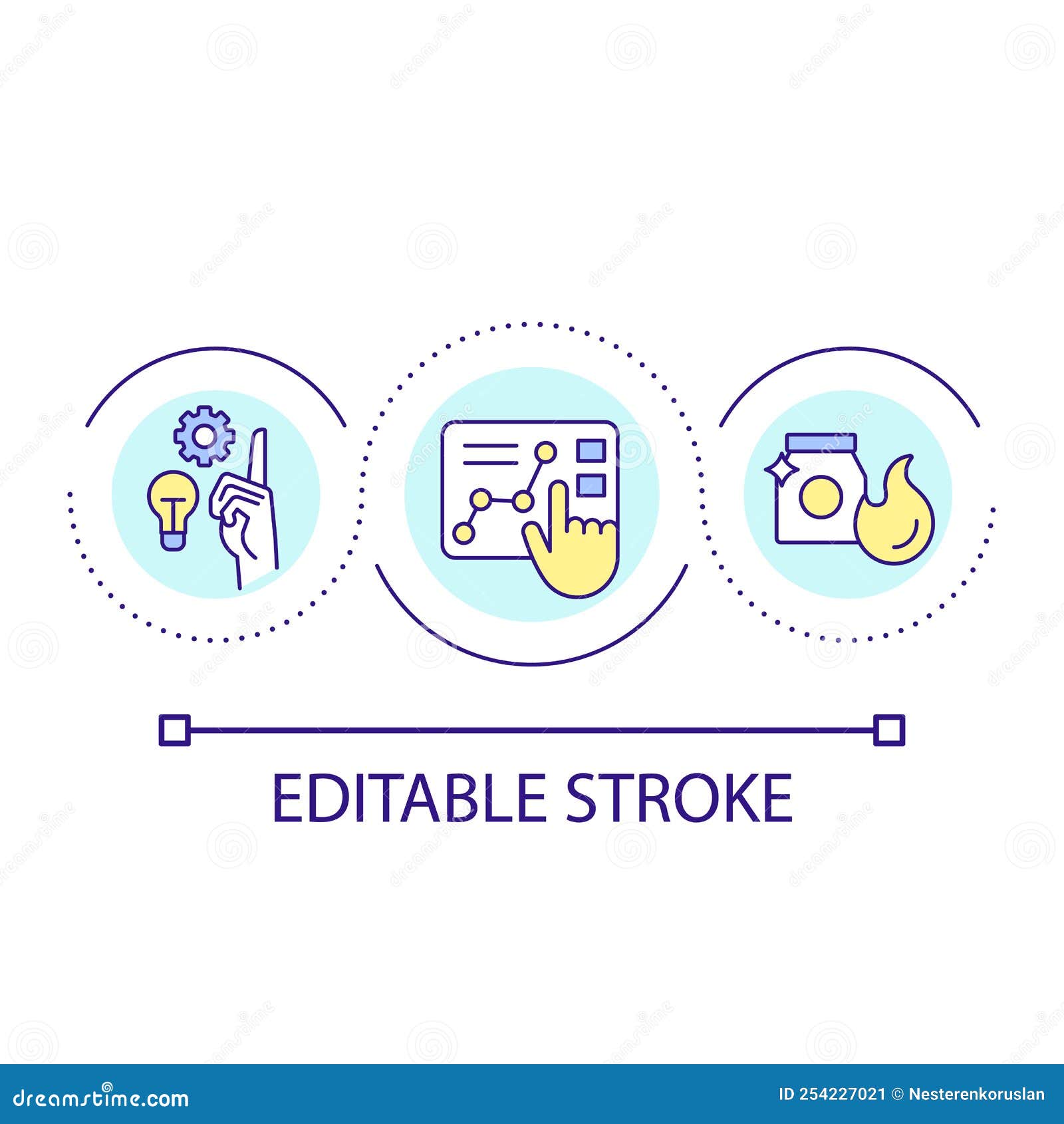 Measuring Performance of Sales Loop Concept Icon Stock Vector ...