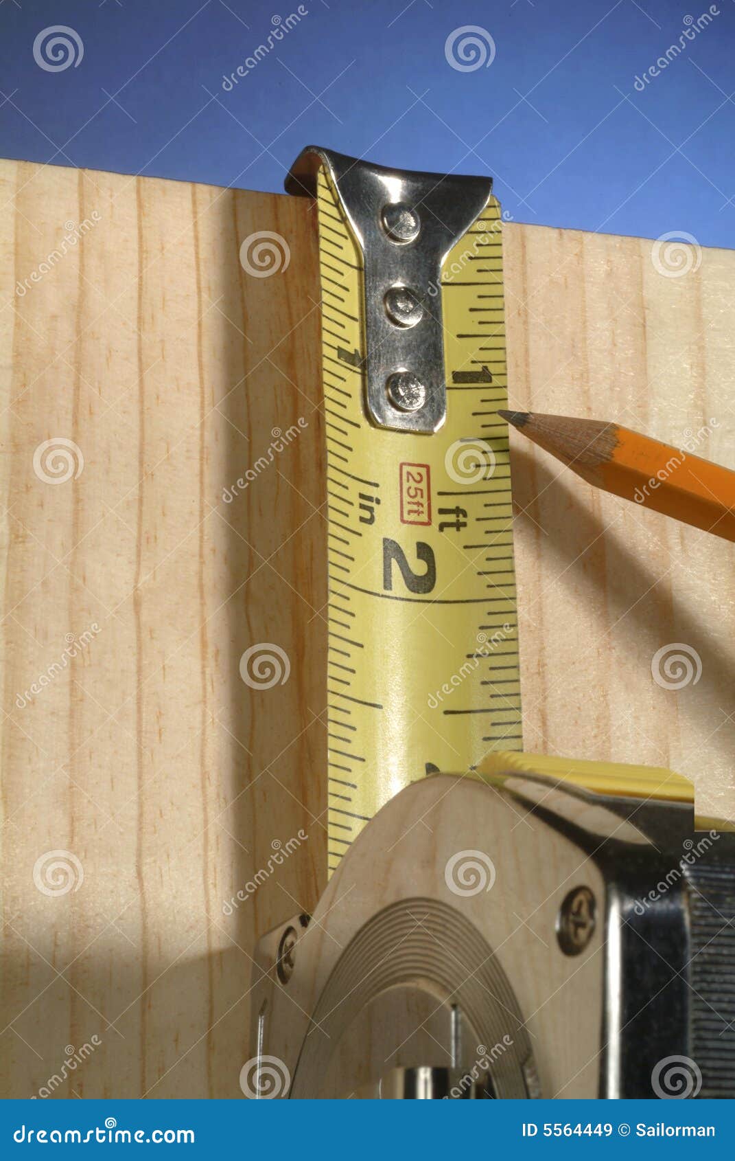 Measuring a piece of wood stock image. Image of fractions - 5564449