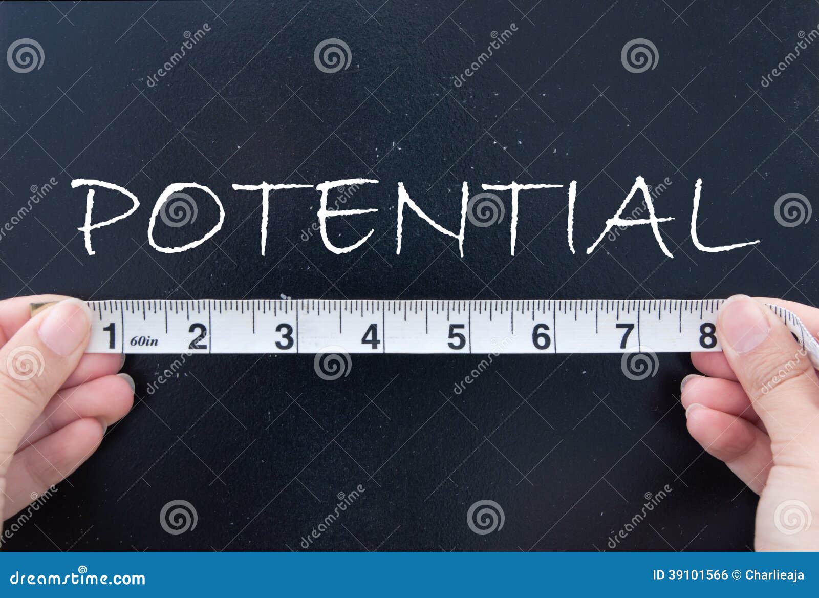Measuring potential stock photo. Image of measuring, chalkboard - 39101566