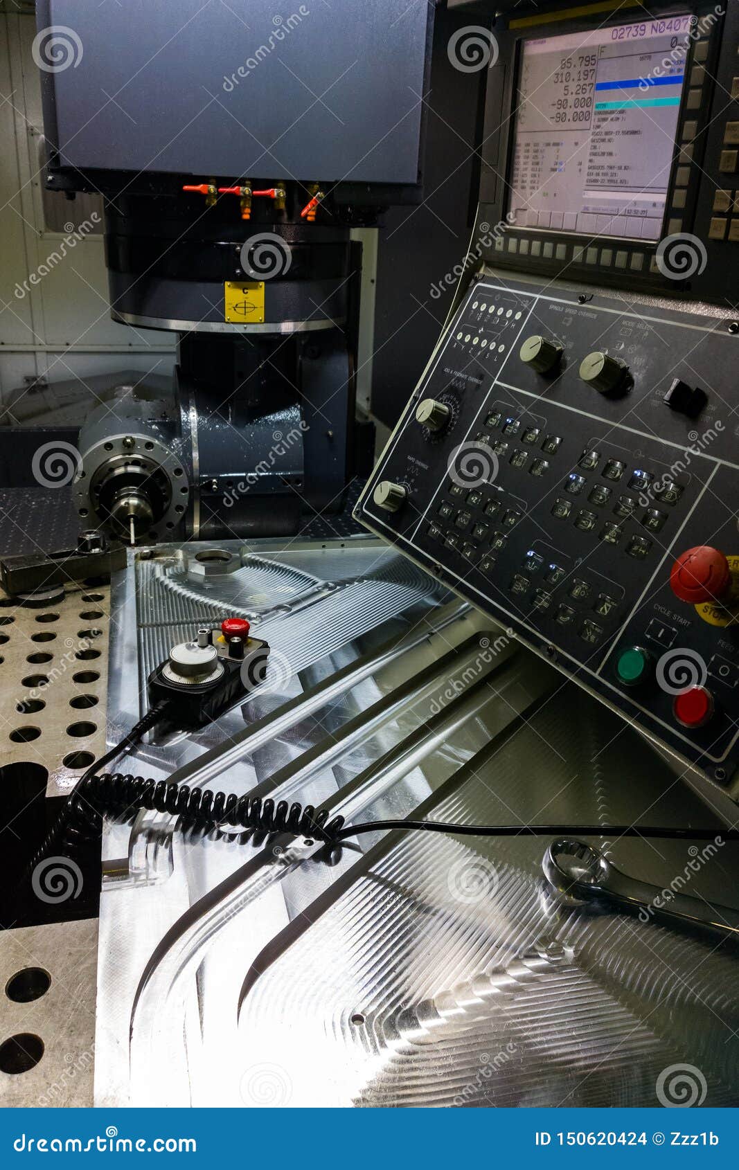 Measuring Process with Ruby Touch Probe on Large CNC Milling Machine in ...