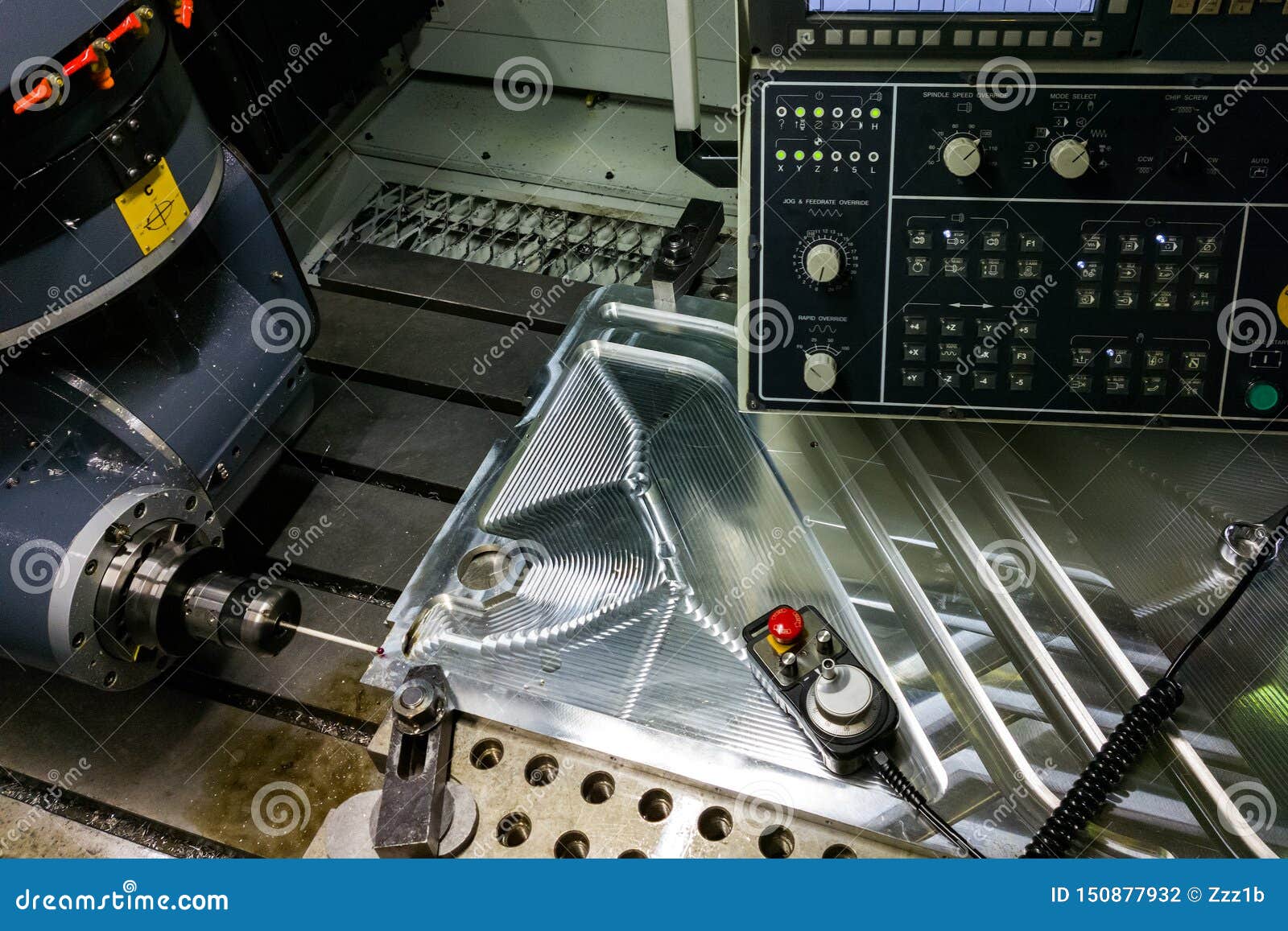 Measuring Process with Ruby Touch Probe on Large CNC Milling Machine in ...